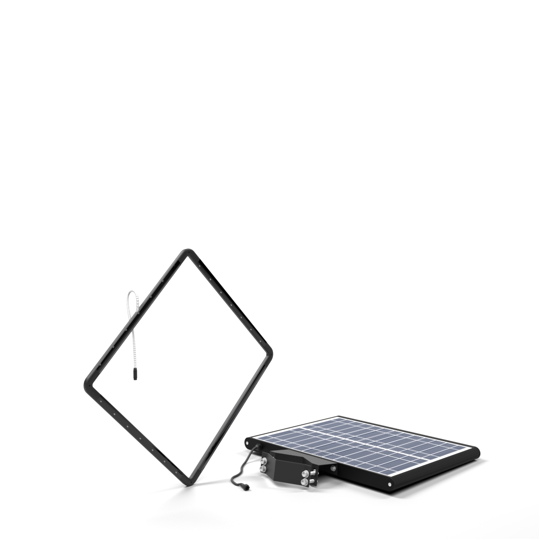 24" Solar LED Diamond Traffic Sign Retrofit Kit SRFD003-7200-024-Y