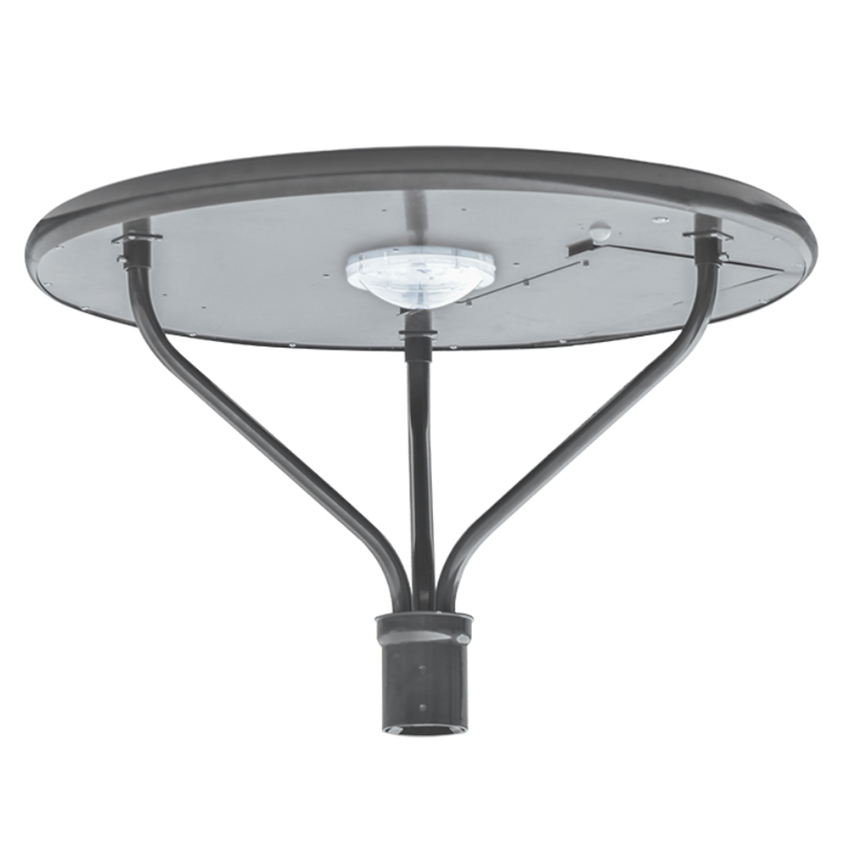 40W Solar Powered LED Post Top Area Light for Pathways