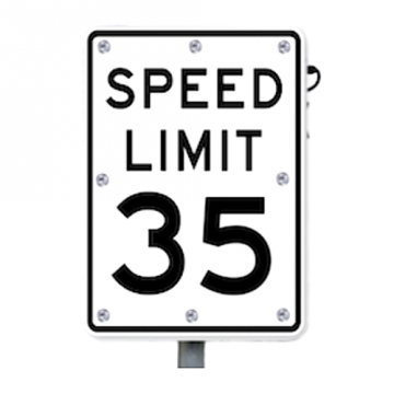 15mph Flashing Speed Limit Sign MUTCD