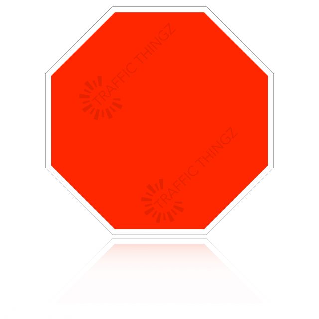 Custom Octagon Traffic Stop Sign - Reflective Aluminum