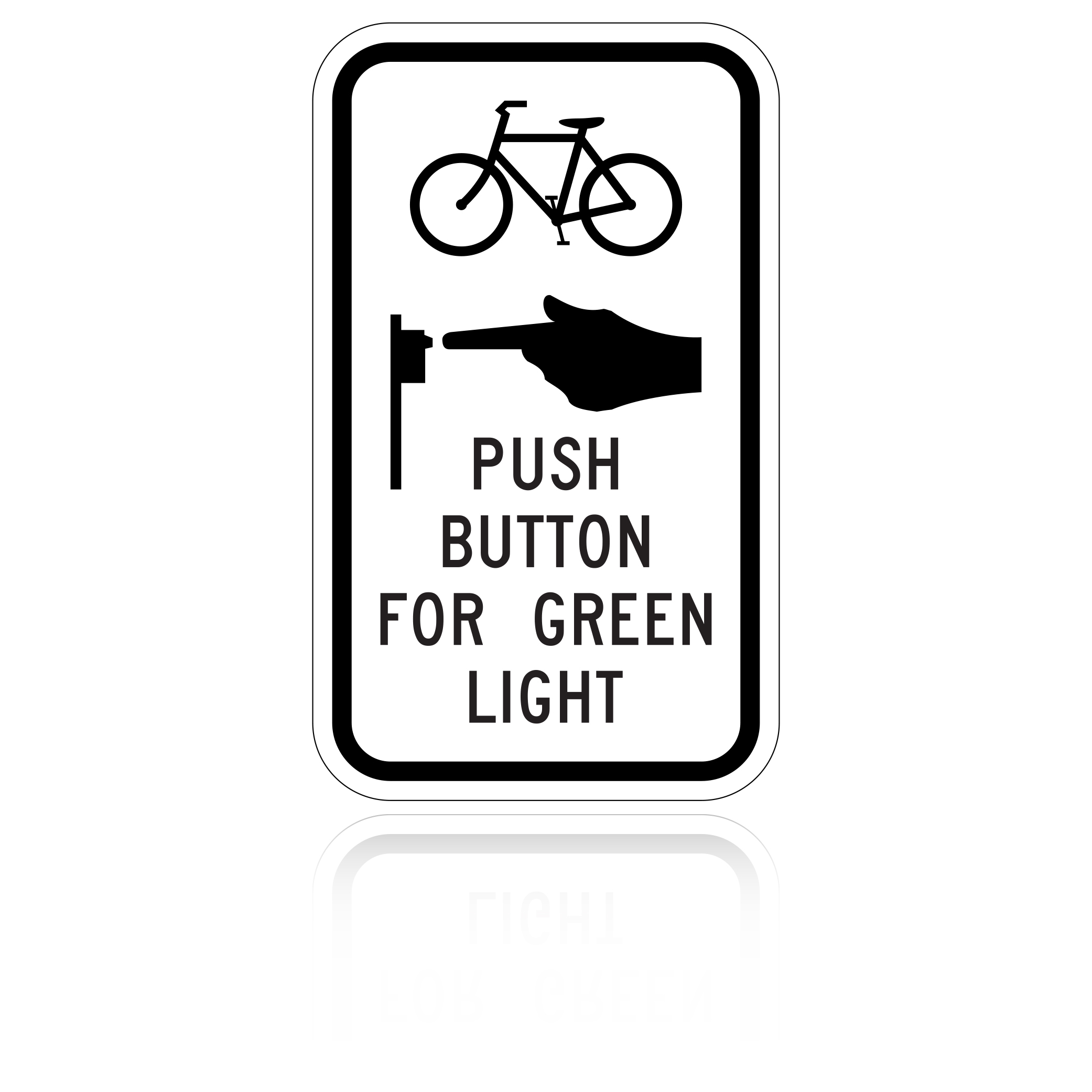 Traffic Control Signs - MUTCD R10-24 Bicycle Push Button Sign