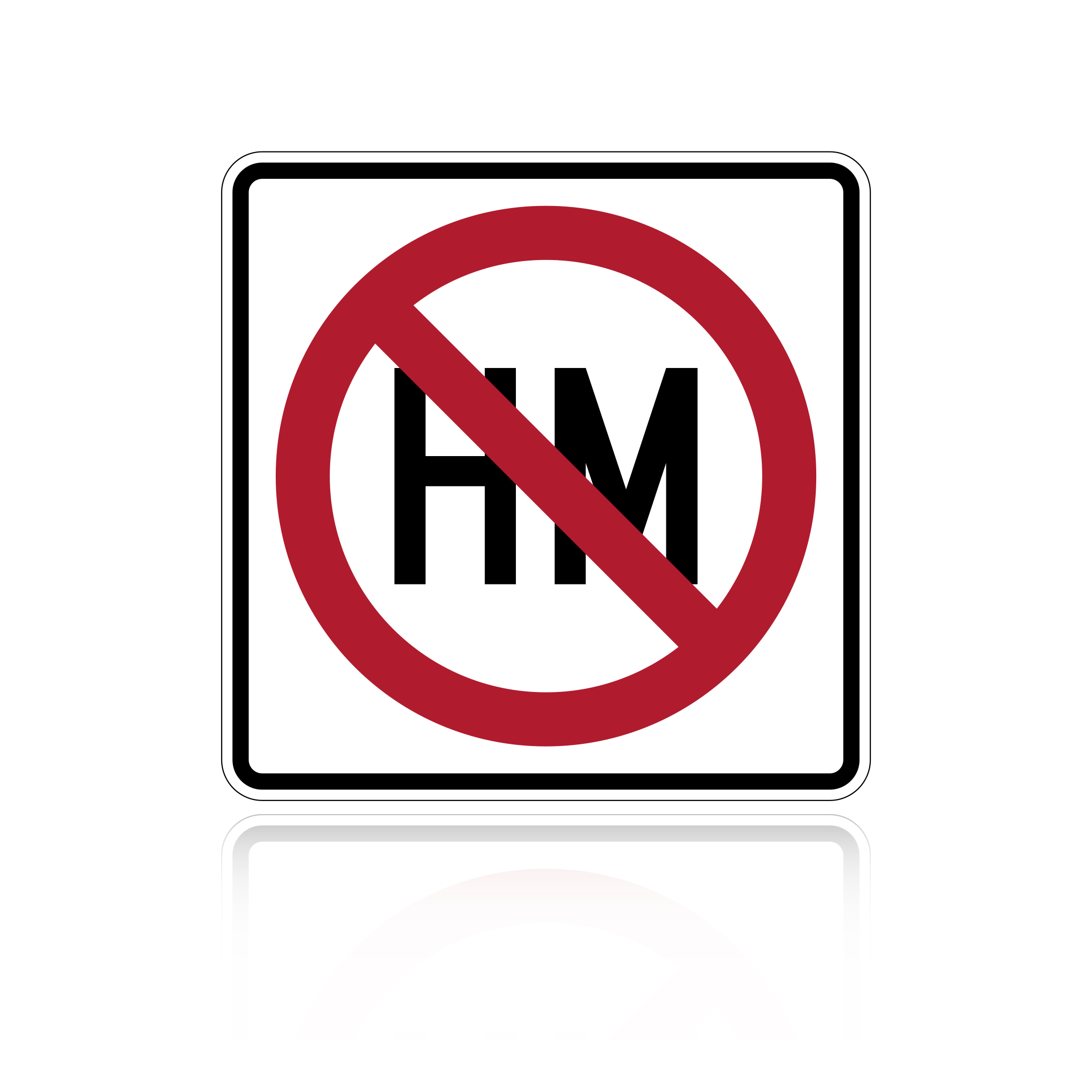 Hazardous Material Prohibited Sign MUTCD R14-3