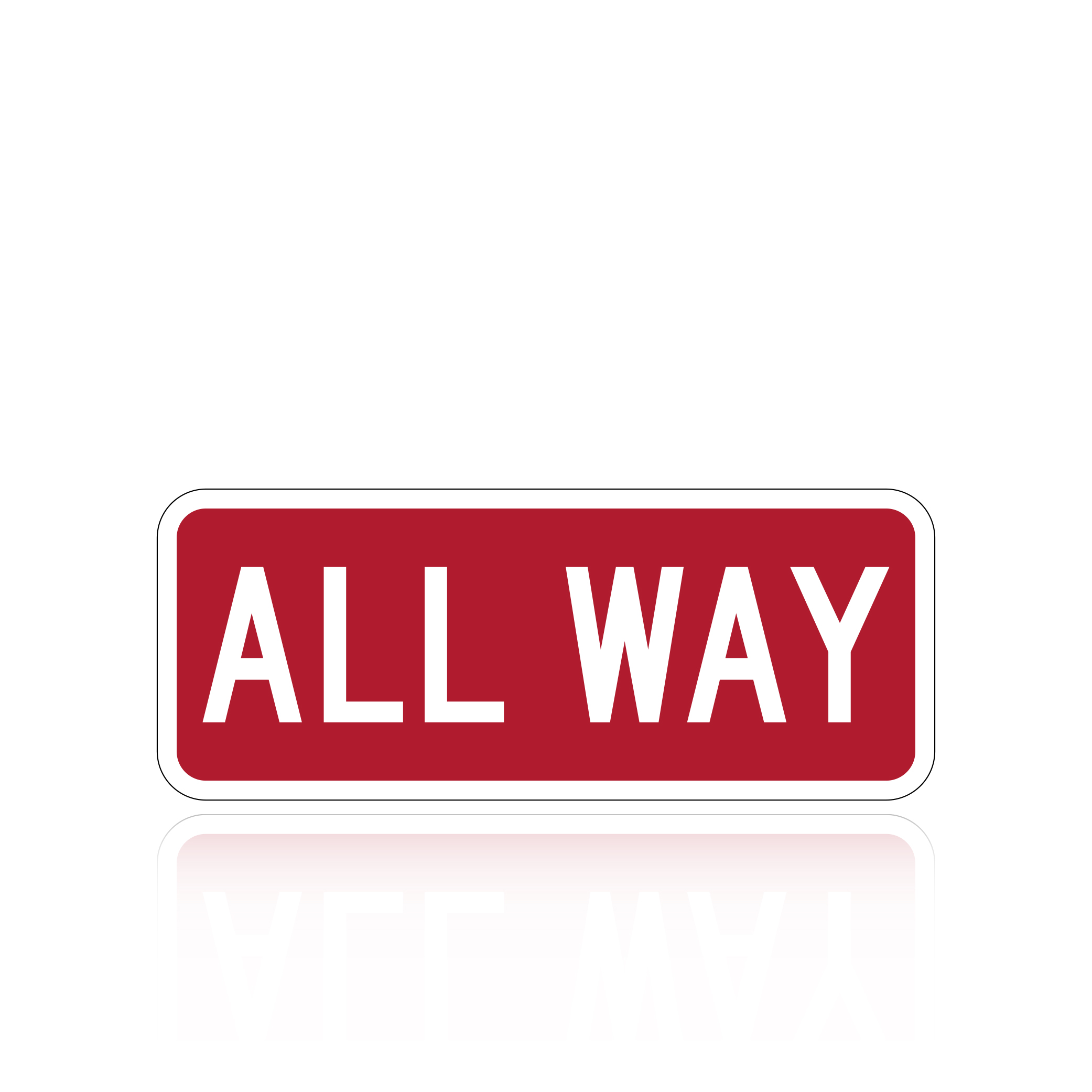 All Way Stop Sign R1-3P - MUTCD Traffic Control Sign