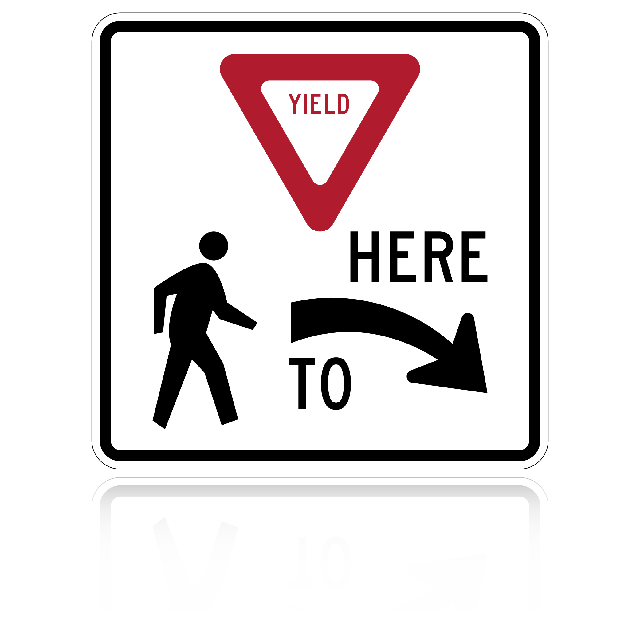 Yield to Pedestrians Sign R1-5R - MUTCD Traffic Control
