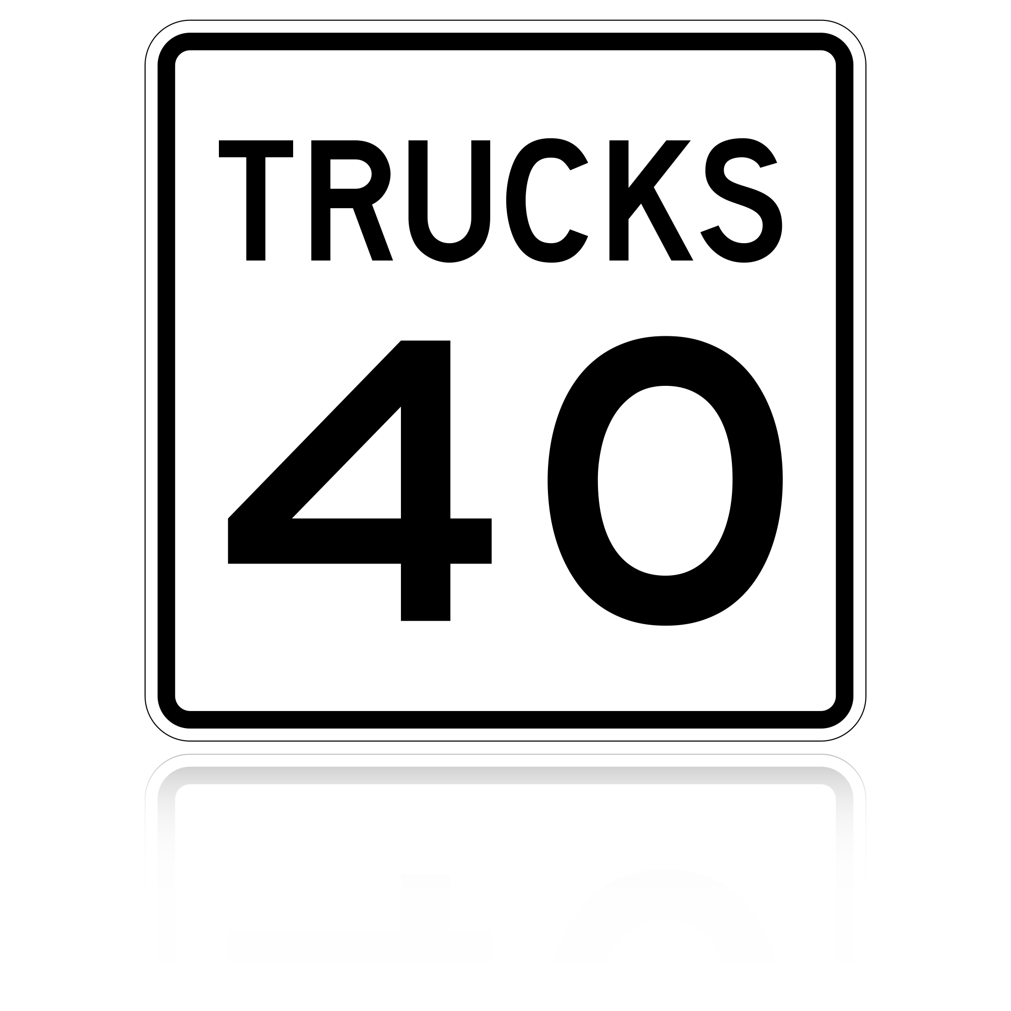 Traffic Sign - MUTCD R2-2P Truck Speed Limit Plaque