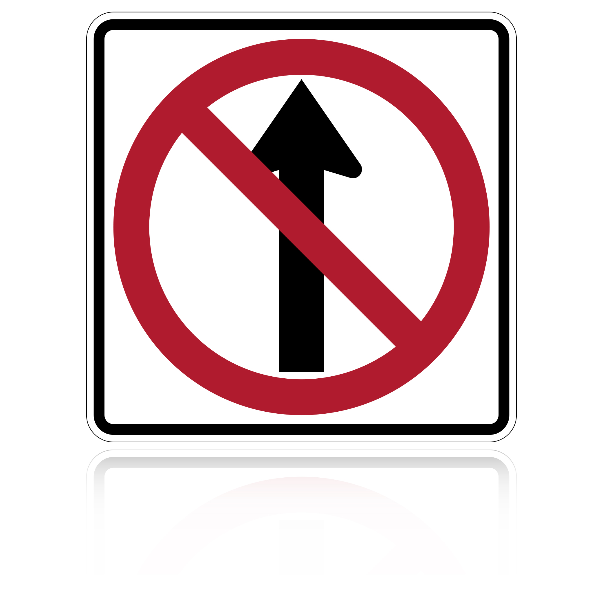 MUTCD R3-27 No Thru Movement Traffic Control Sign