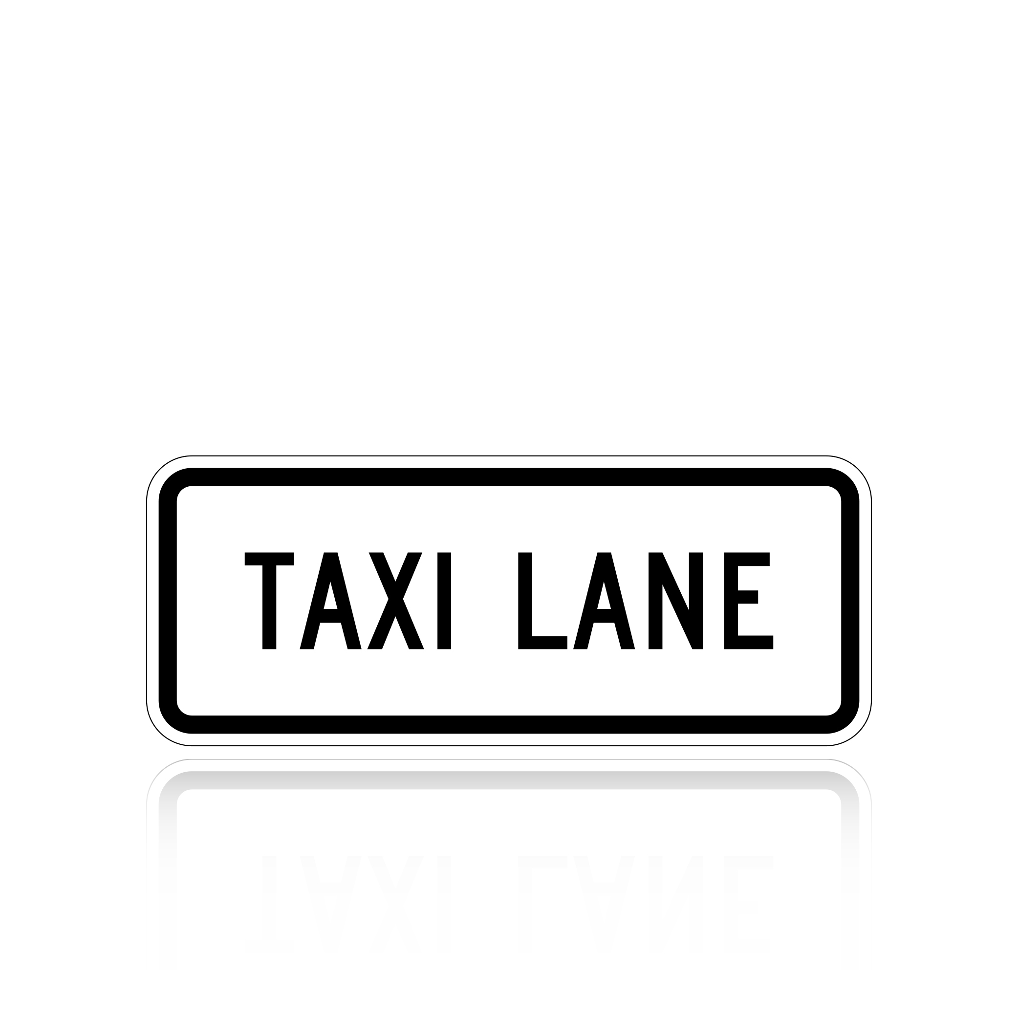 Taxi Lane Sign MUTCD R3-5DP Plaque