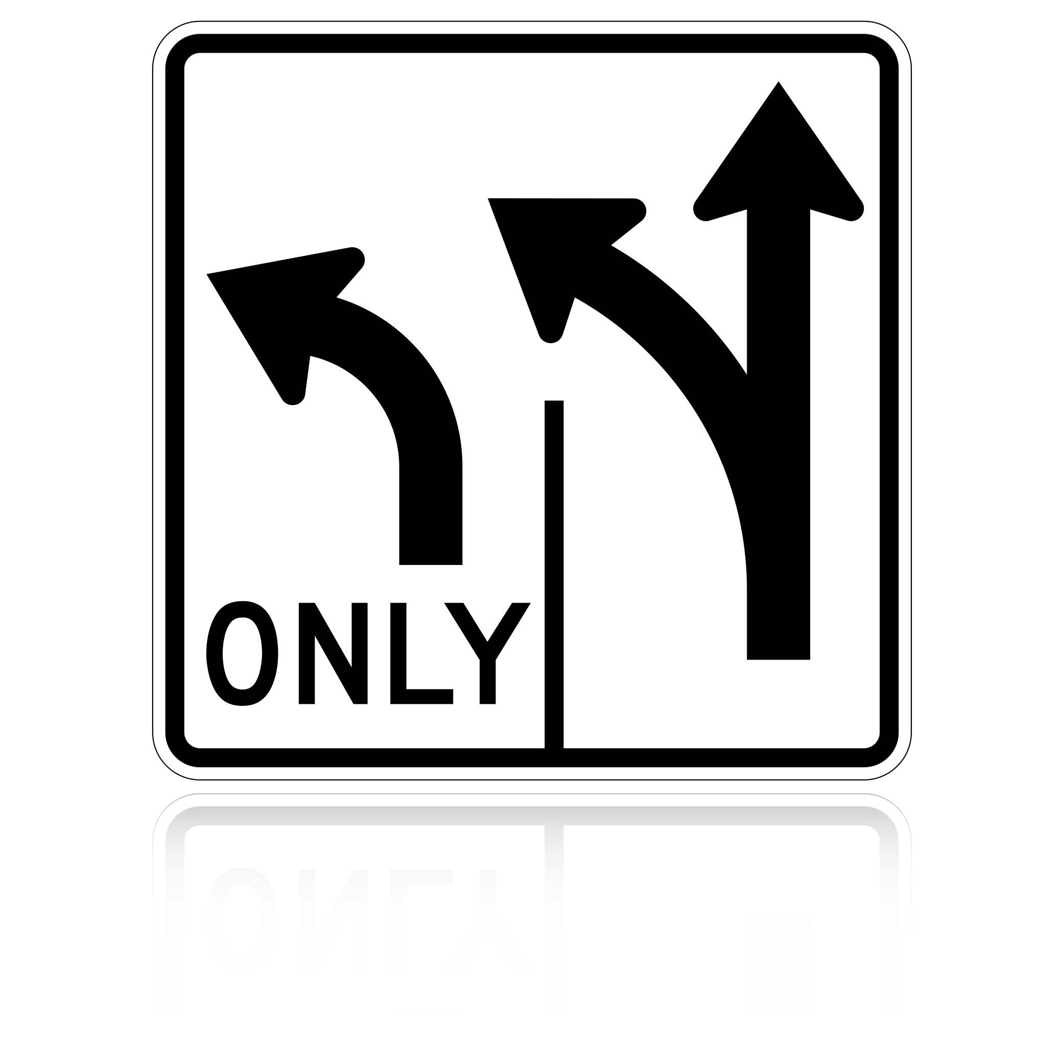 MUTCD R3-8 Intersection Lane Control Traffic Sign