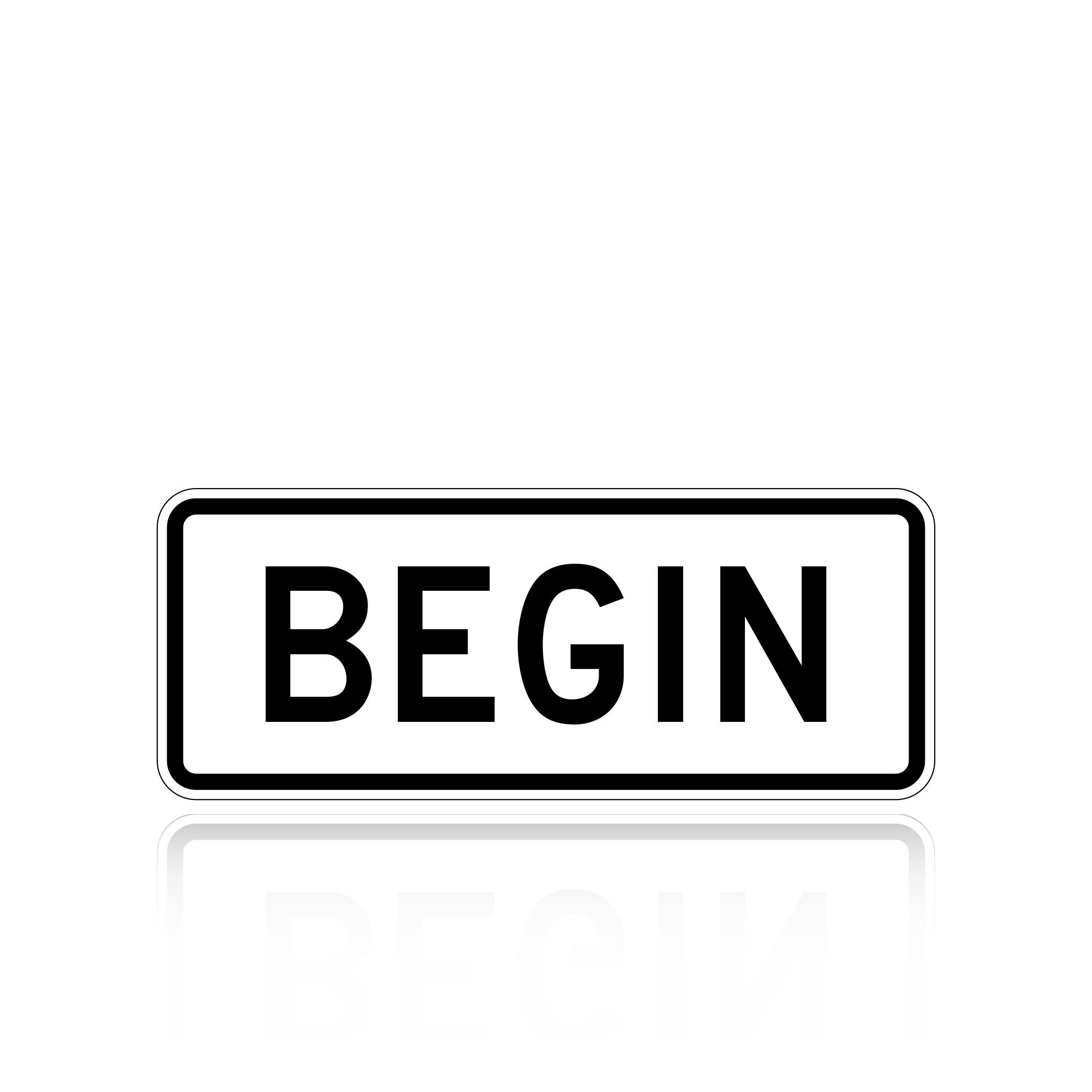 MUTCD R3-9CP Begin (Plaque) Regulatory Traffic Sign