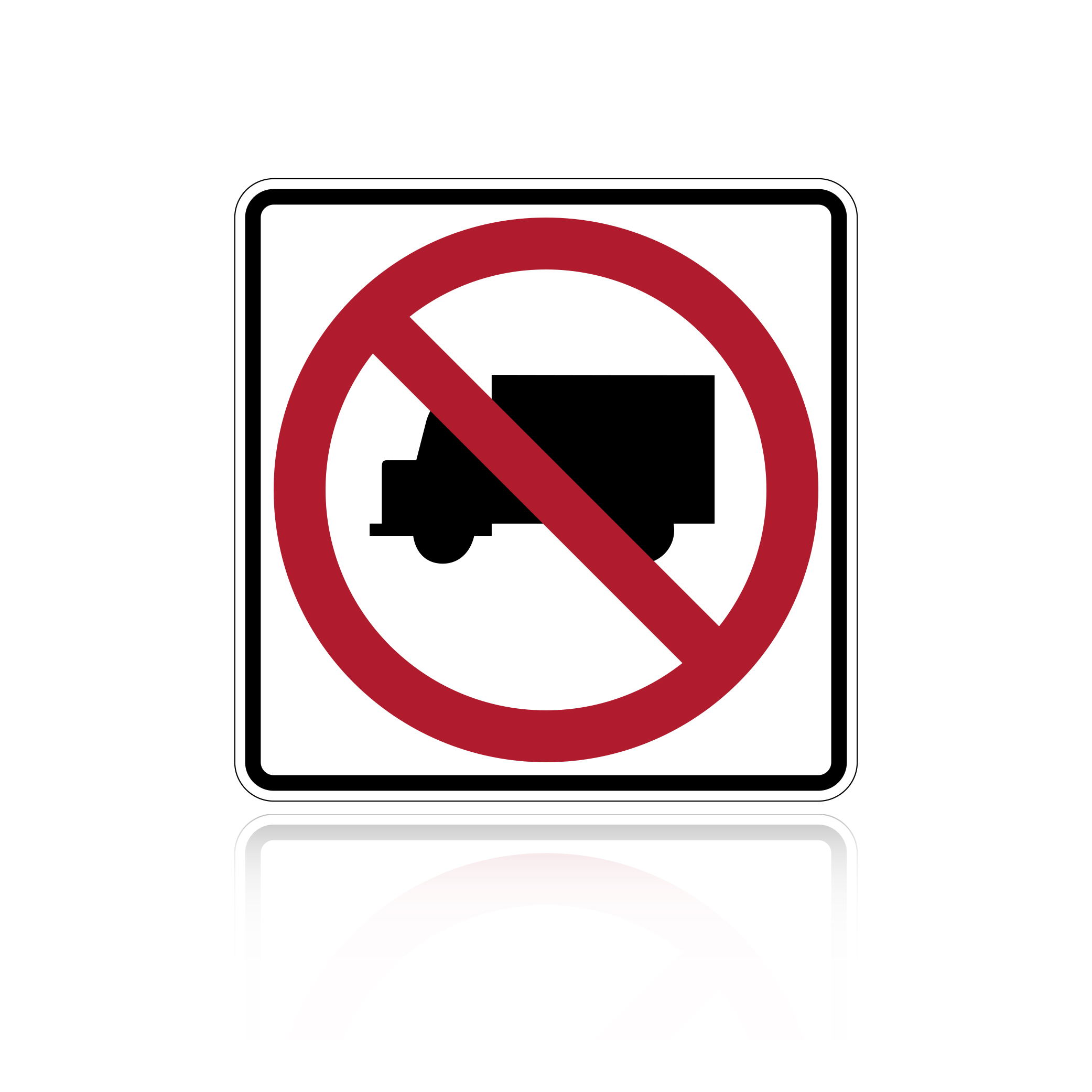 MUTCD R5-2 No Trucks Traffic Safety Sign