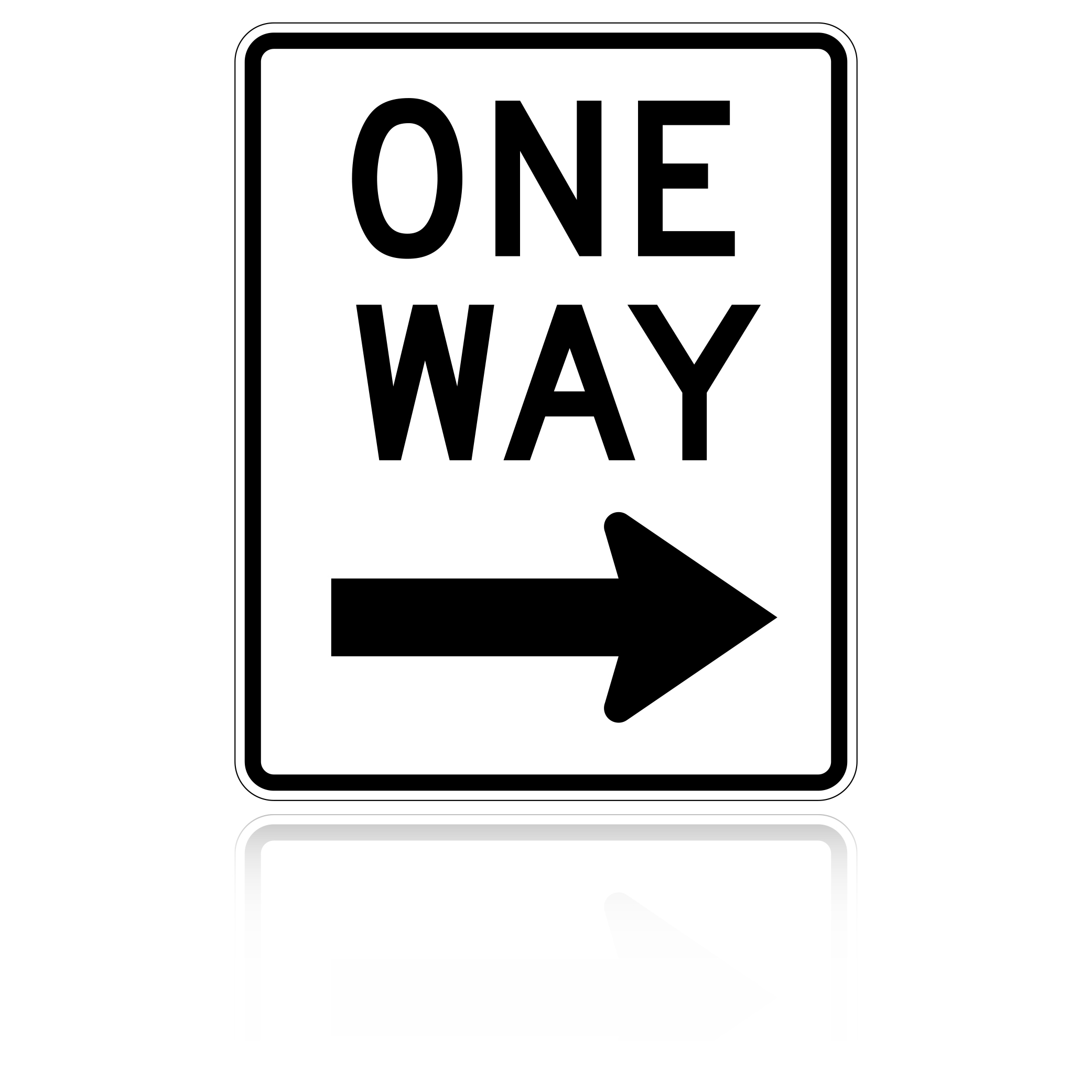 MUTCD R6-2R One Way Right Arrow Traffic Control Sign
