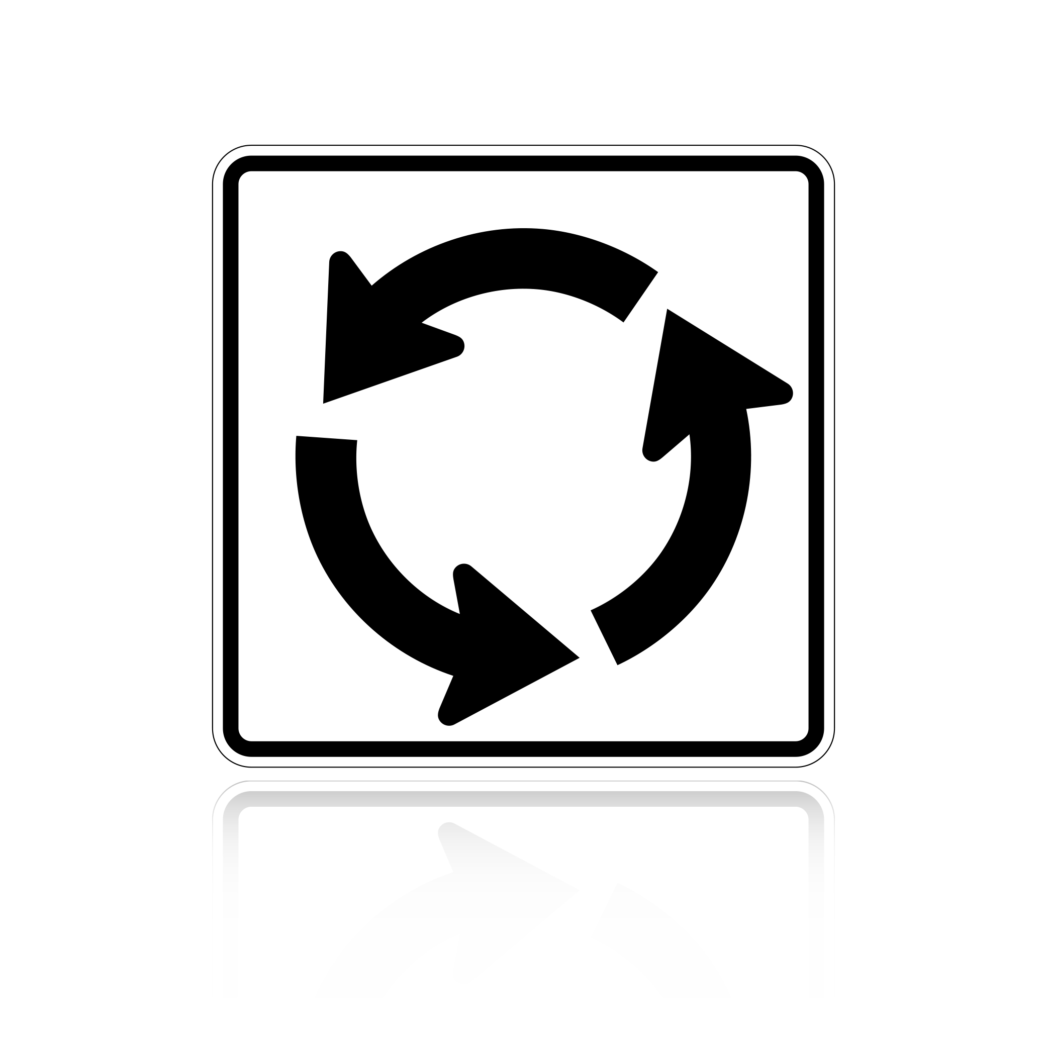 Roundabout Circulation Sign MUTCD R6-5P