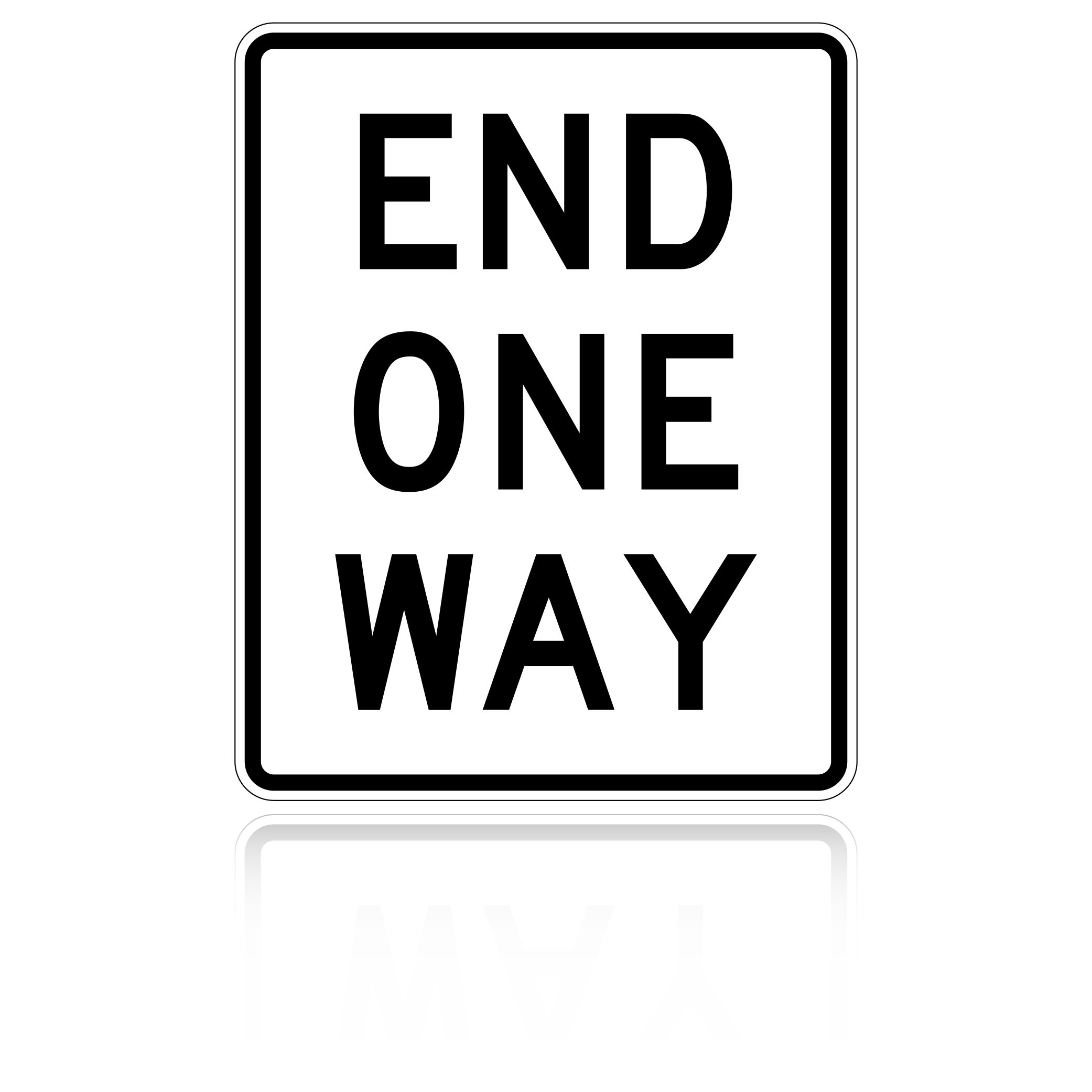 End One Way Street Signs - MUTCD R6-7 Traffic Signs