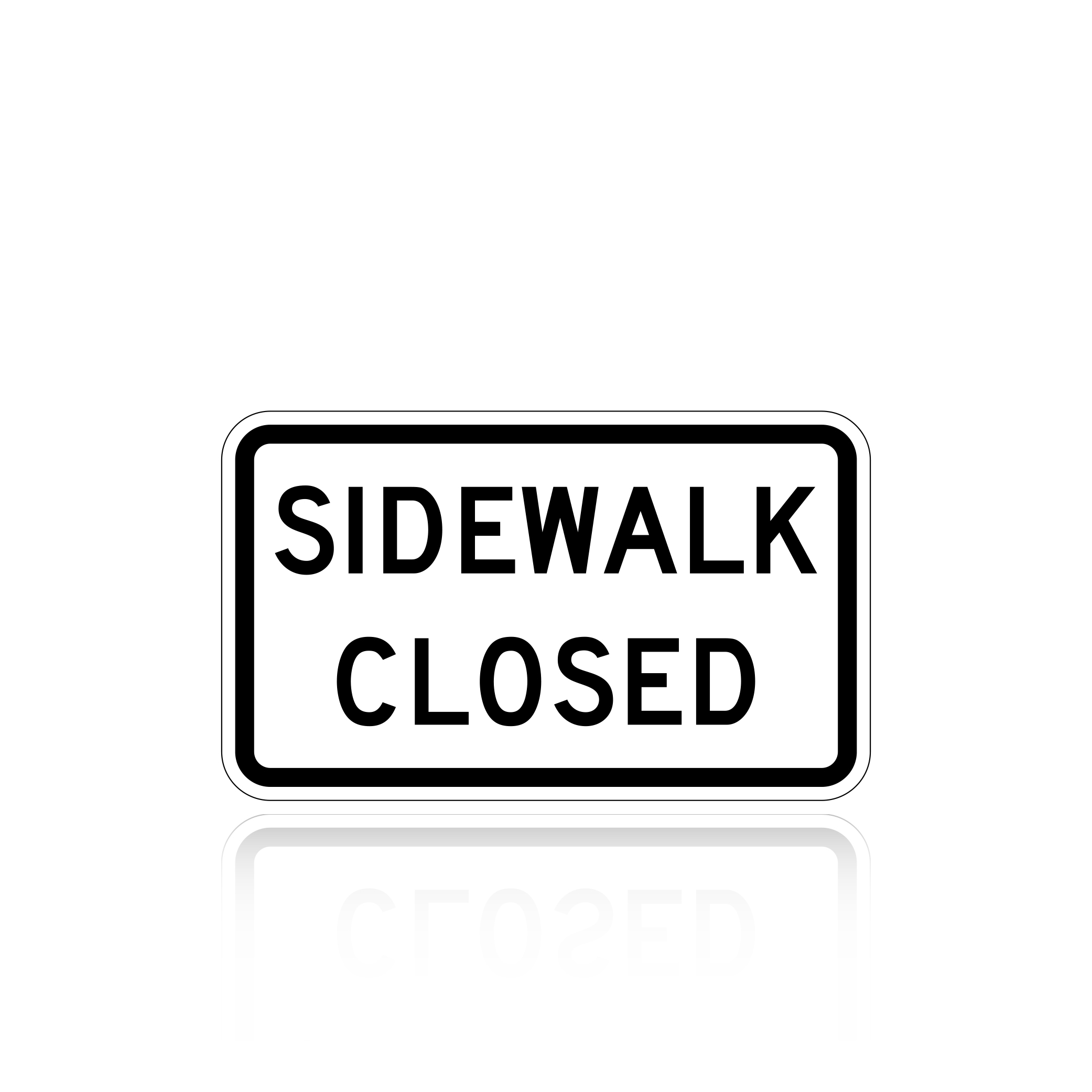 MUTCD R9-9 Sidewalk Closed Sign