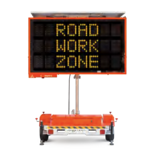 Three Line Message Sign Trailer OPTRAFFIC
