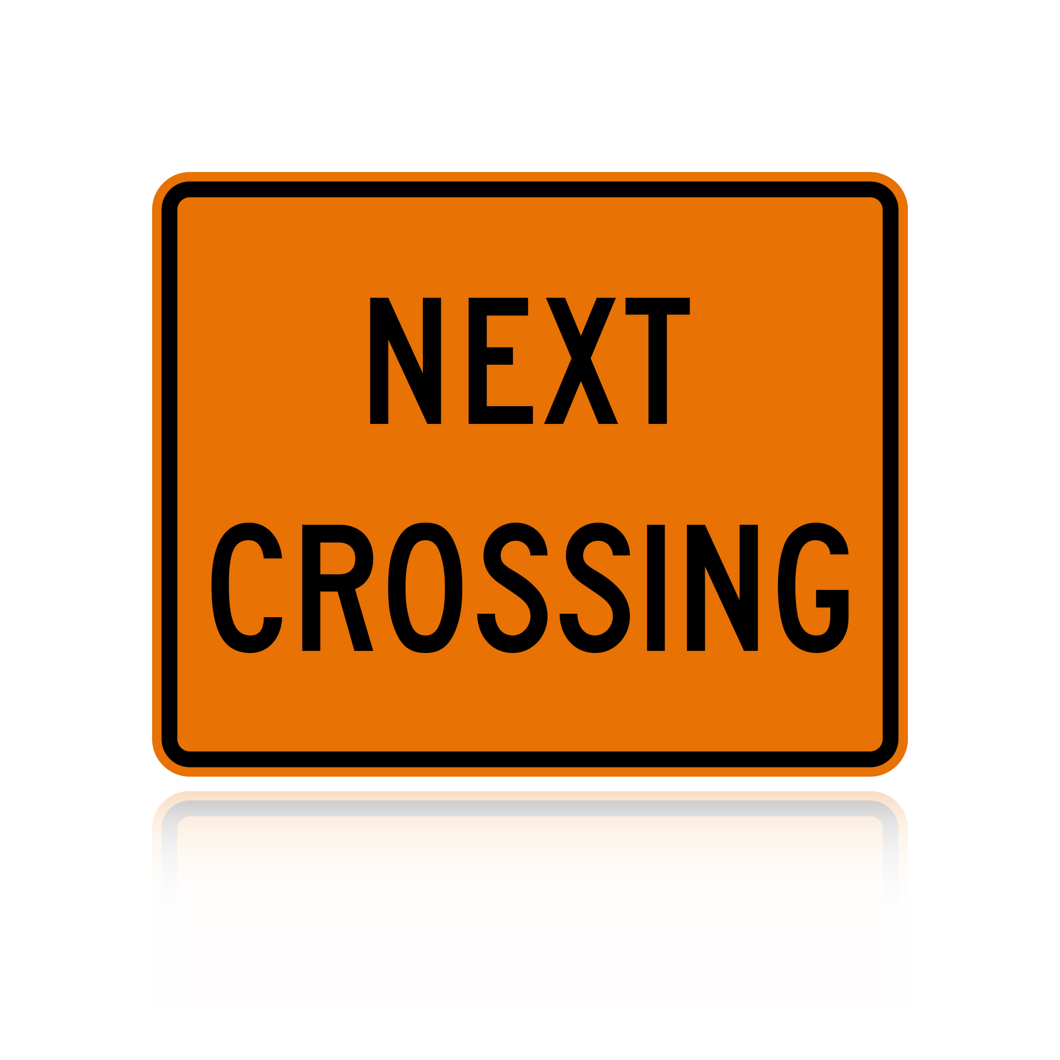 MUTCD W10-14P Next Crossing (Plaque) Road Sign