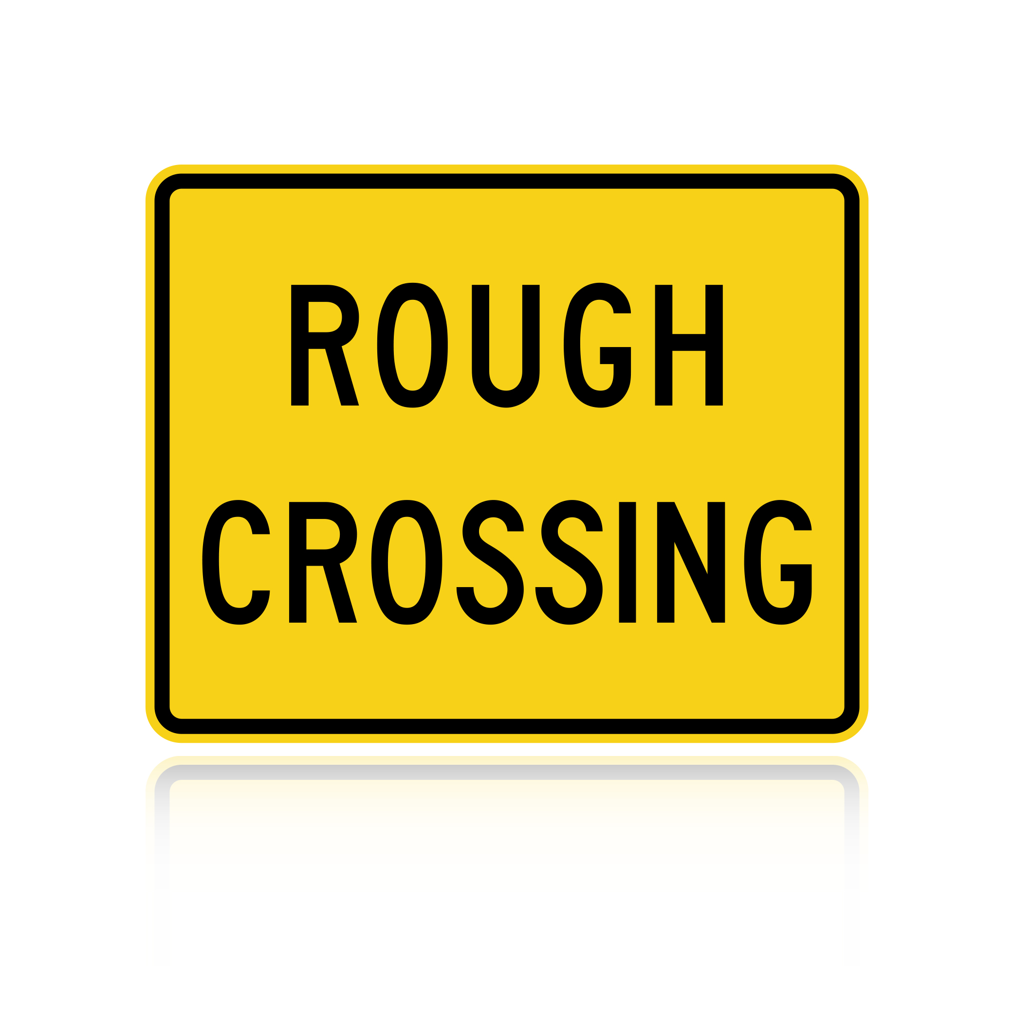 Rough Crossing W10-15P Sign - MUTCD Road Warning Sign Rough Crossing W10-15P Sign - MUTCD Road Warning Sign