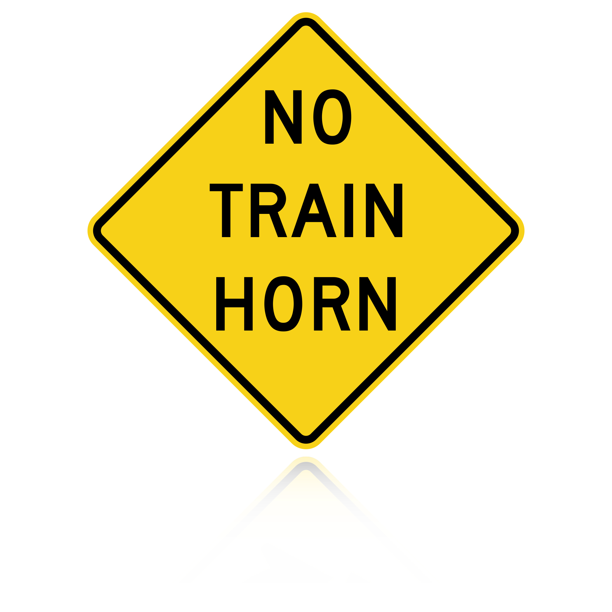 MUTCD W10-9 No Train Horn Sign - Railroad Crossing Safety