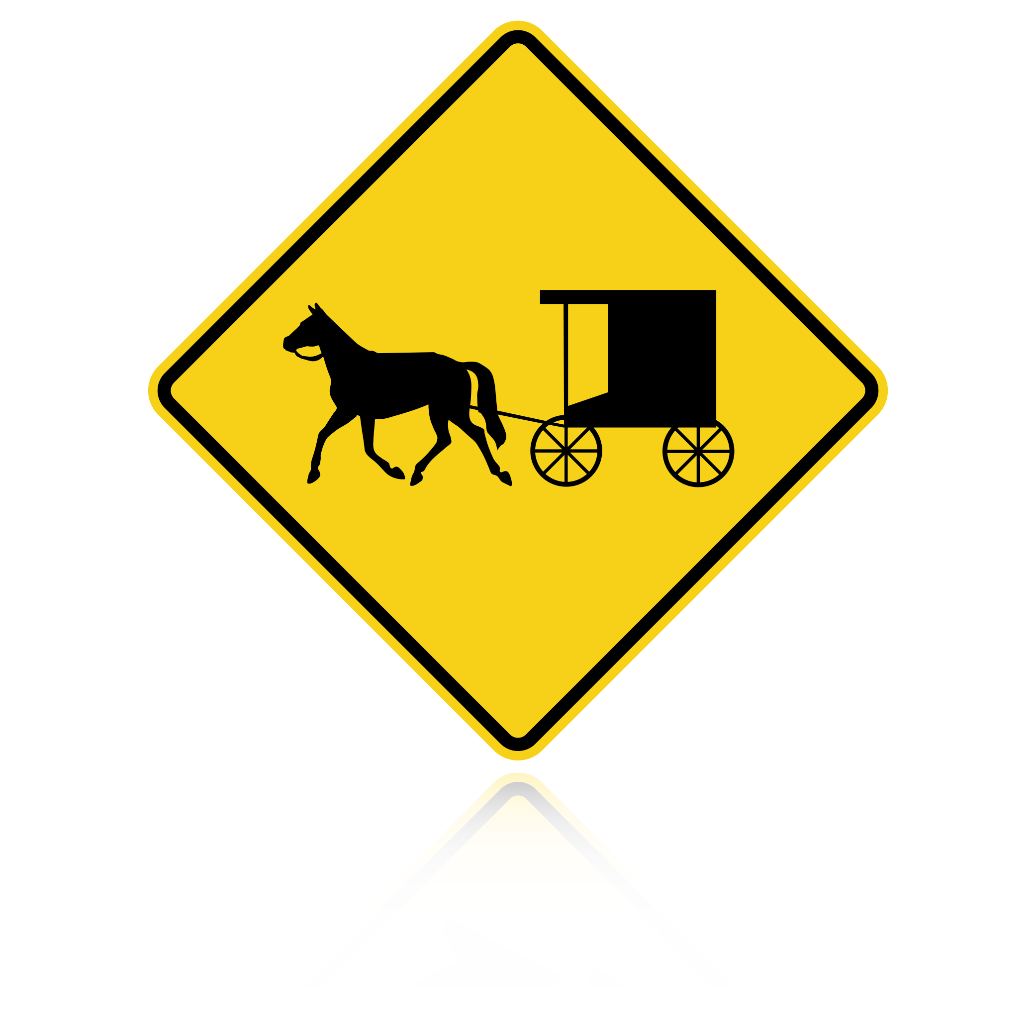 MUTCD W11-14 Horse and Buggy Traffic Road Sign