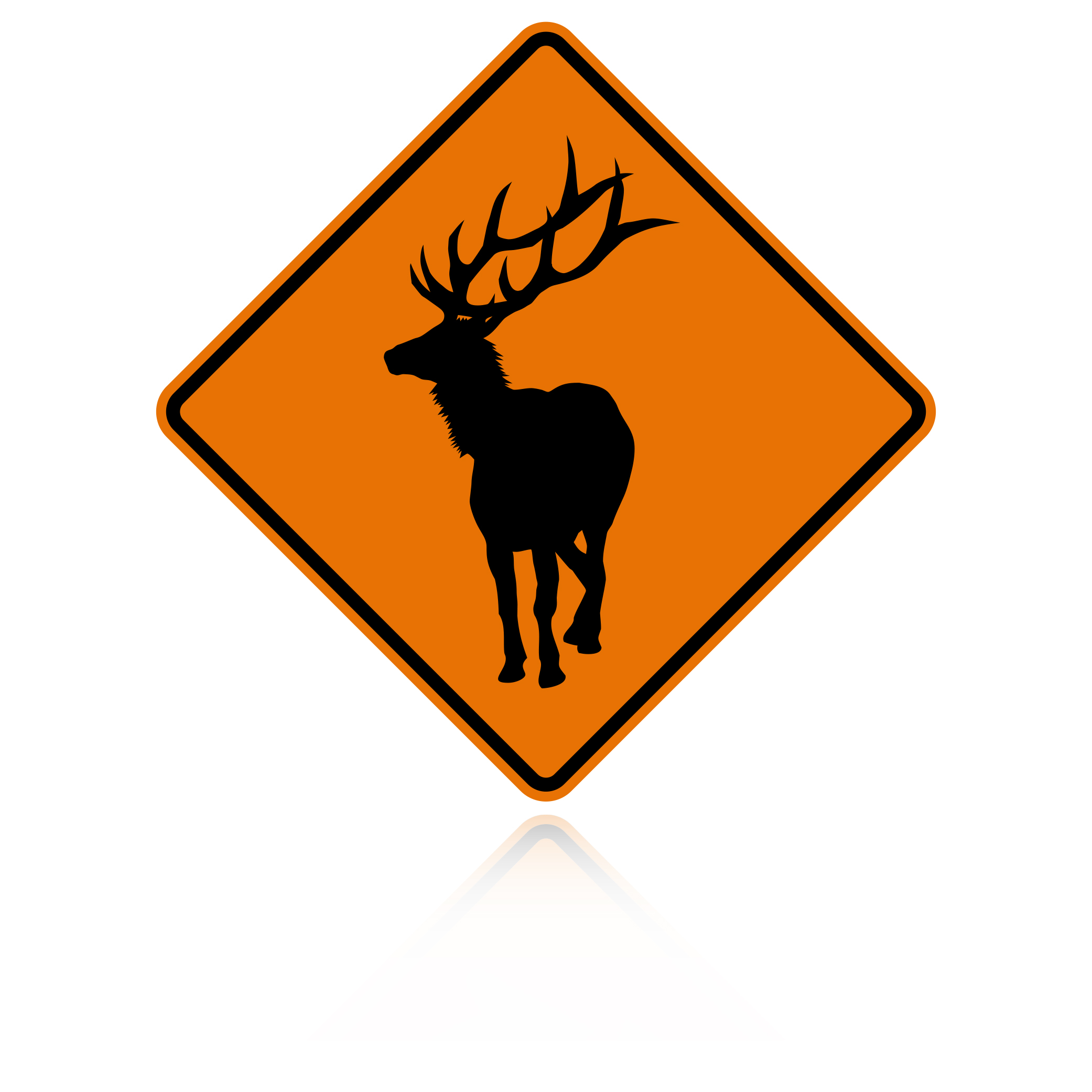 Elk Crossing Warning Sign - MUTCD W11-20