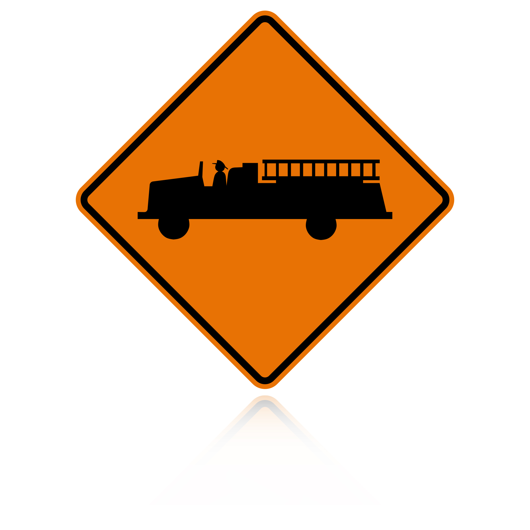 Traffic Control Sign MUTCD W11-8 Emergency Vehicle Traffic Control Sign MUTCD W11-8 Emergency Vehicle