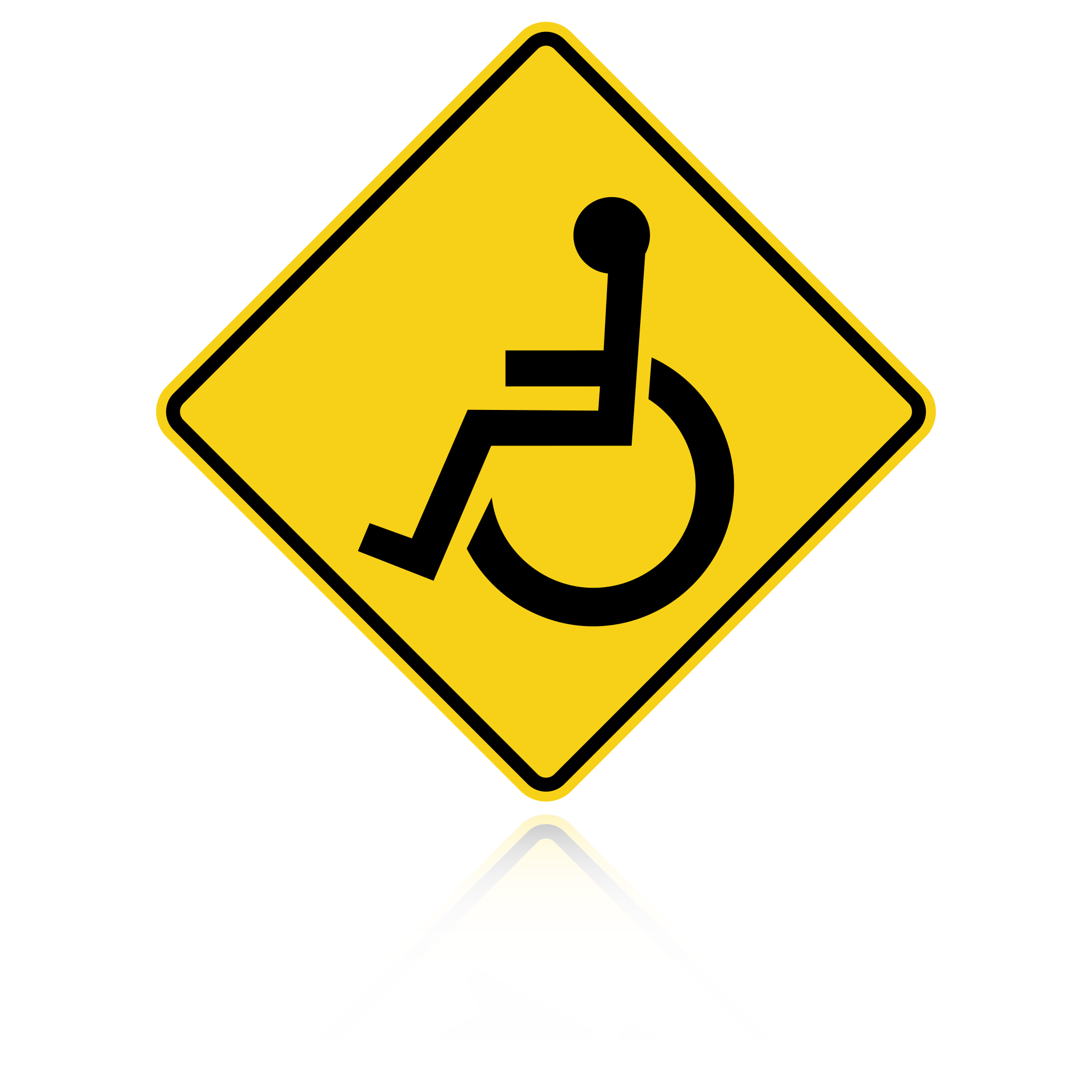 MUTCD W11-9 Handicapped Warning Traffic Sign