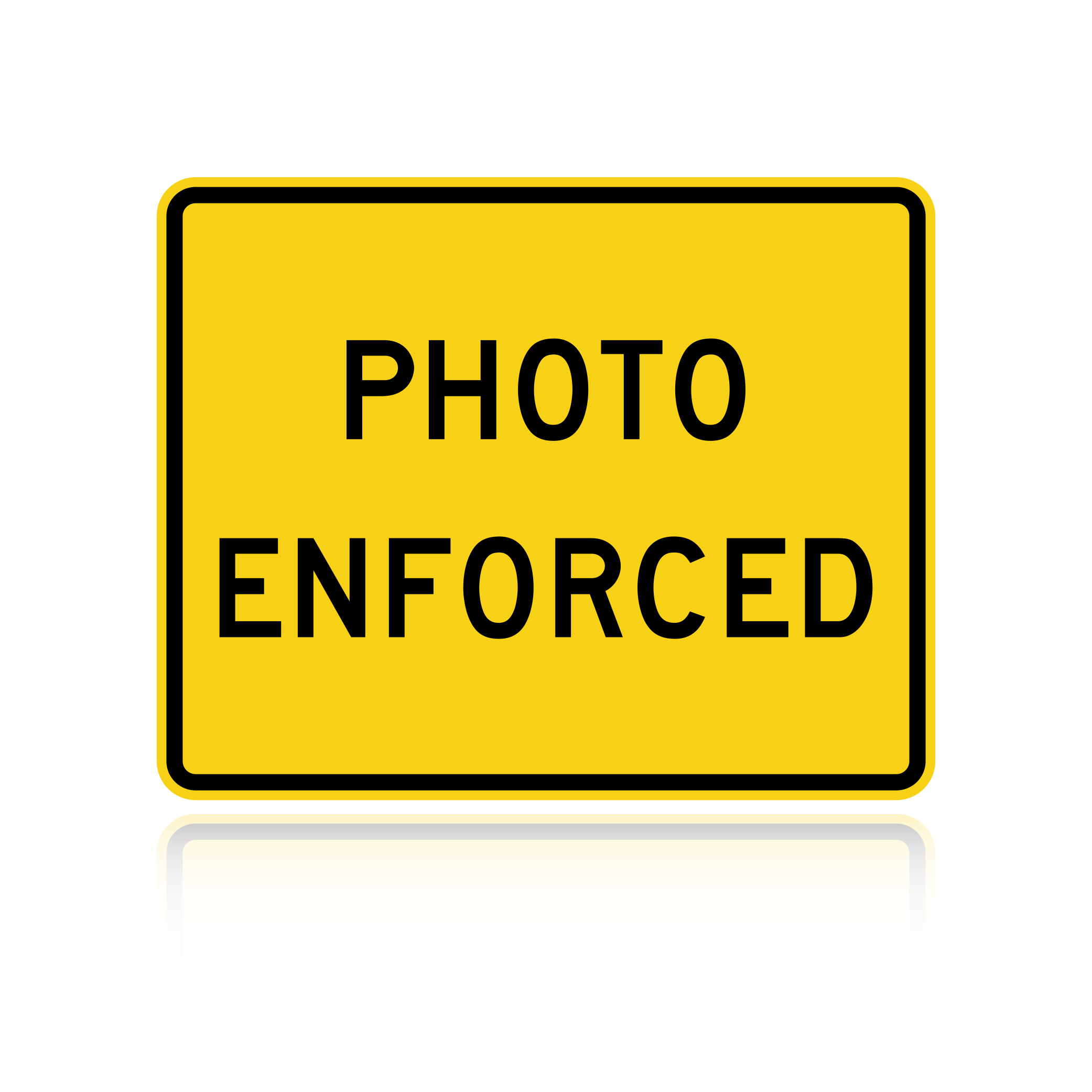 MUTCD W16-10AP Photo Enforced Traffic Sign