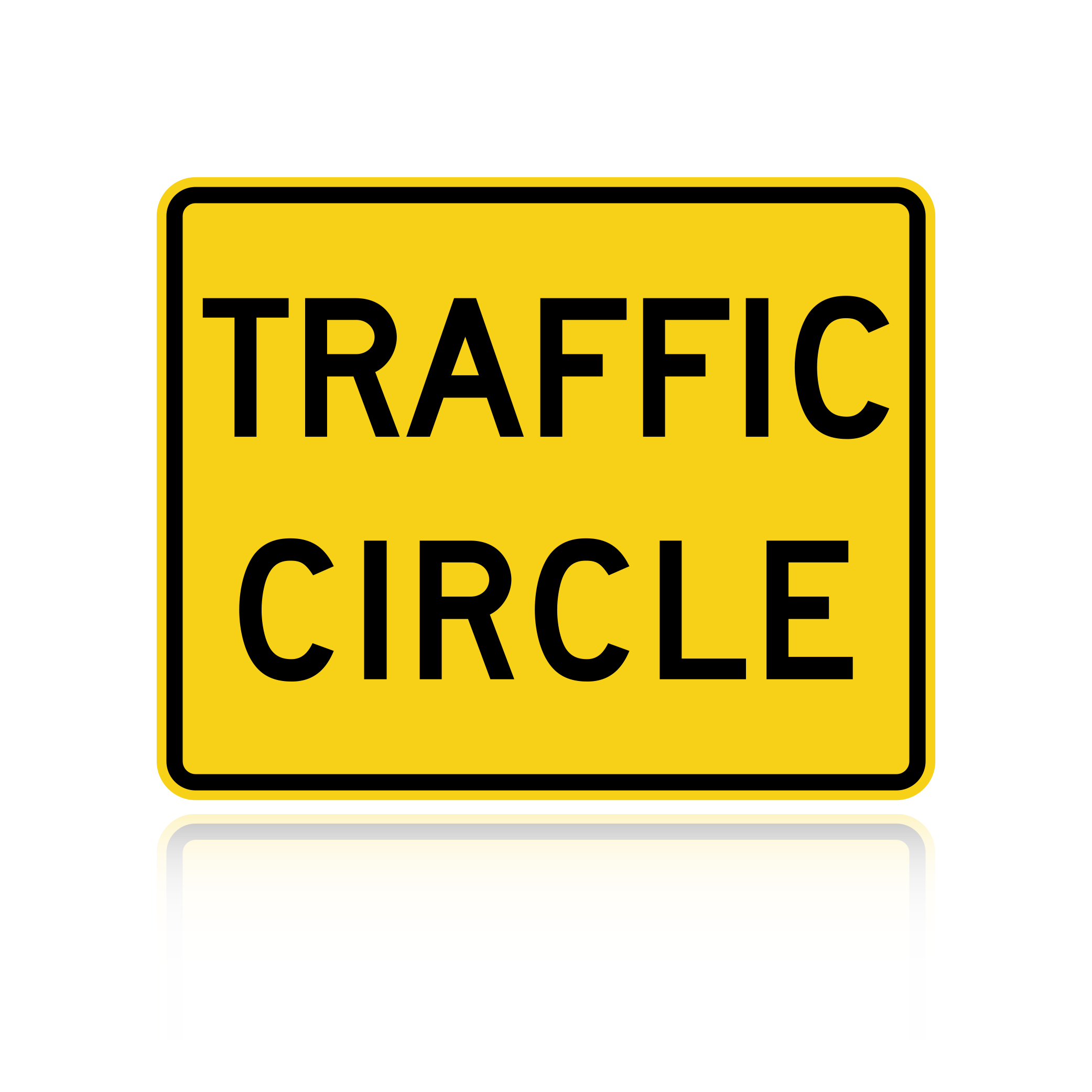 Traffic Circle W16-12P MUTCD Sign