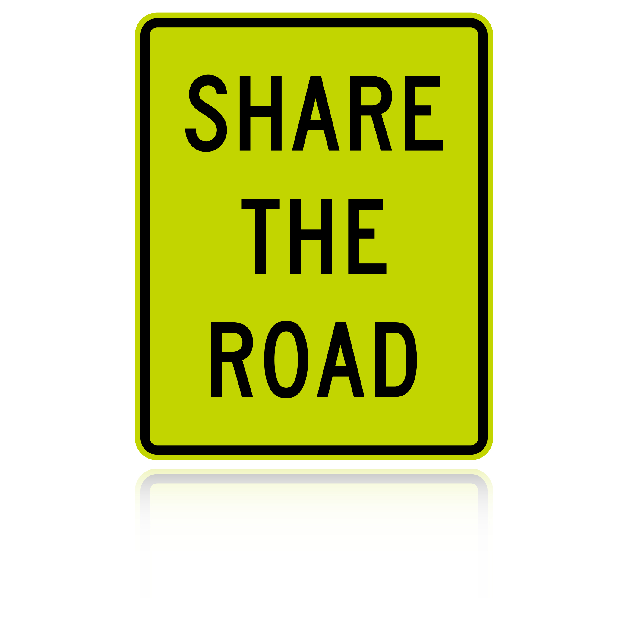 Share the Road W16-1P Plaque Sign - MUTCD Compliant