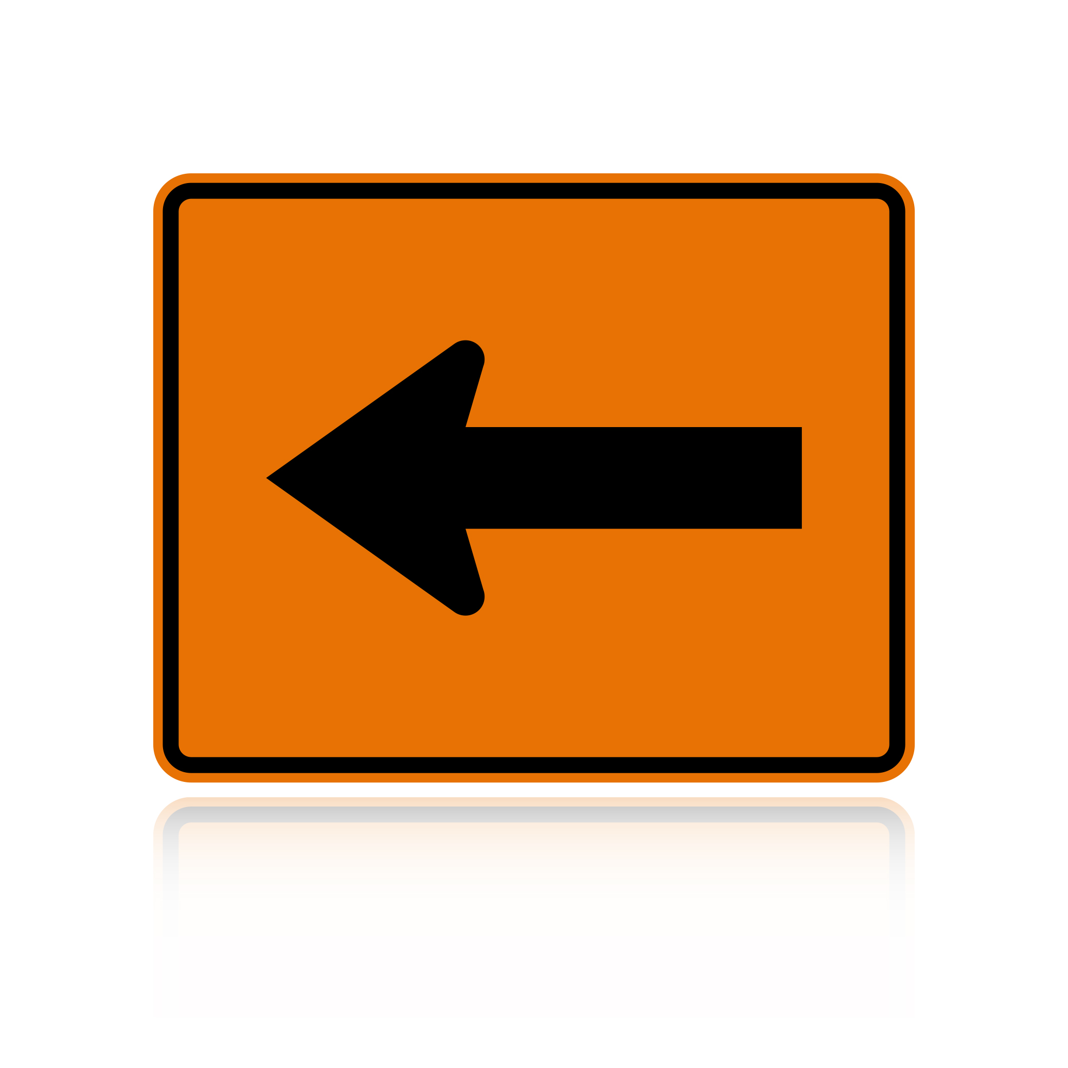 Traffic Sign MUTCD W16-5PL Supplemental Left Arrow