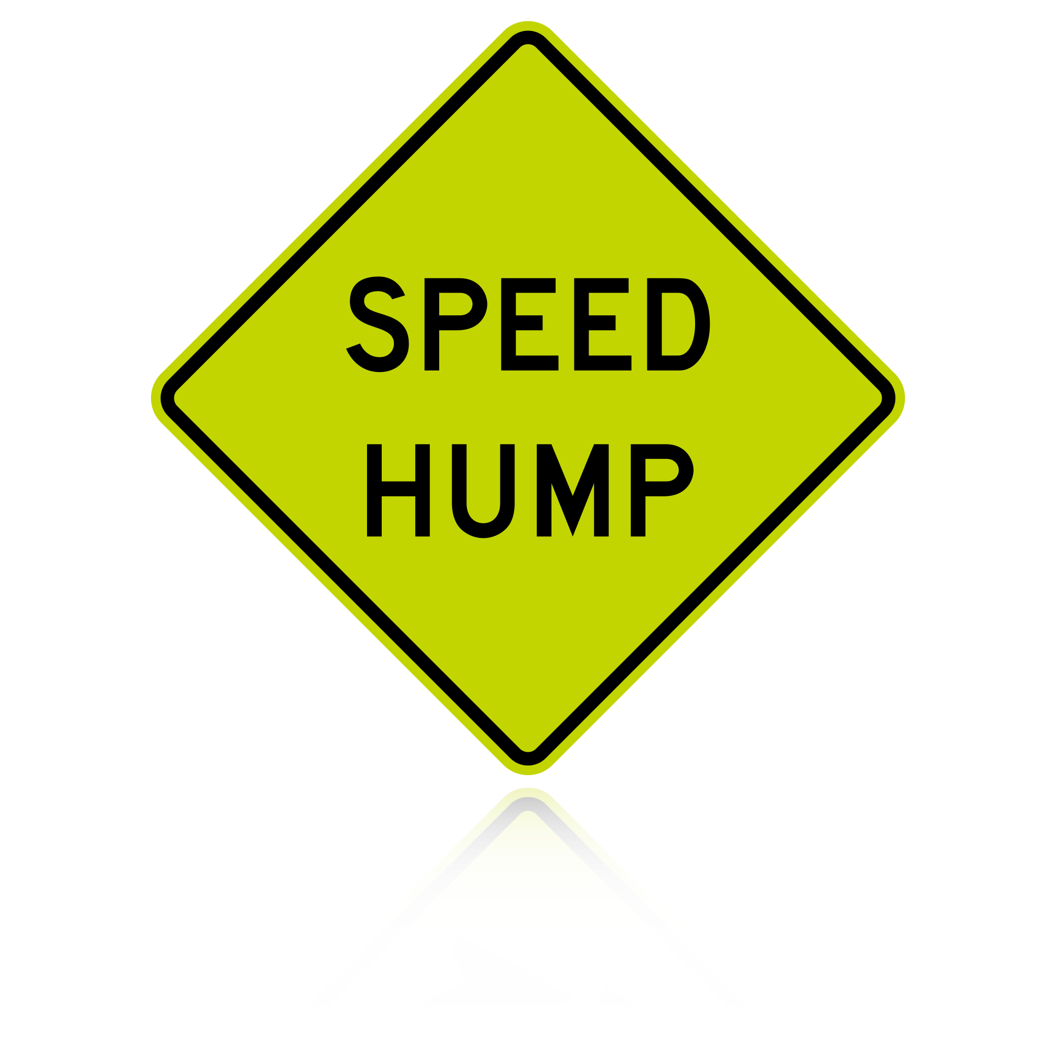 Speed Hump Warning Sign W17-1