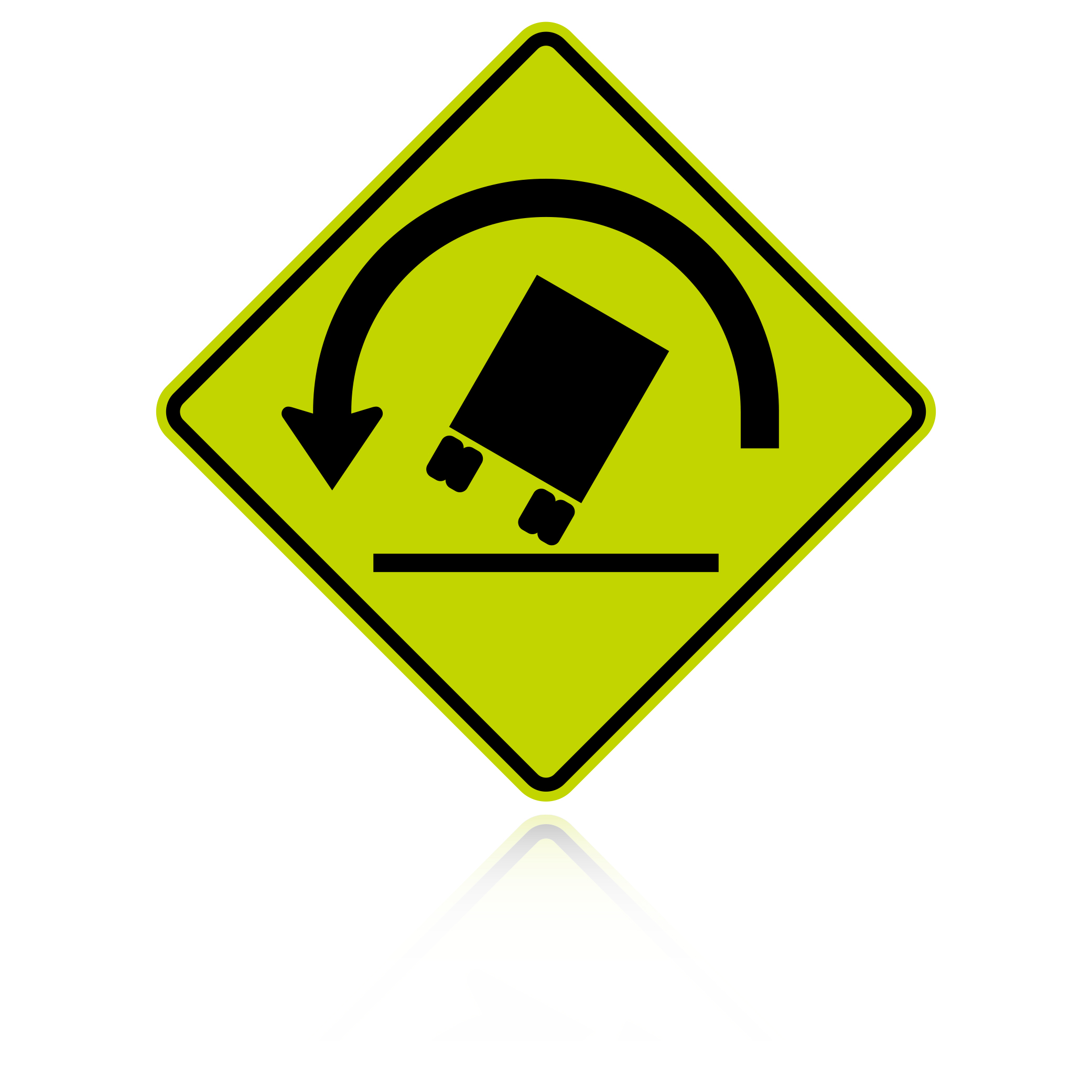 Traffic Safety Sign MUTCD W1-13L Truck Rollover