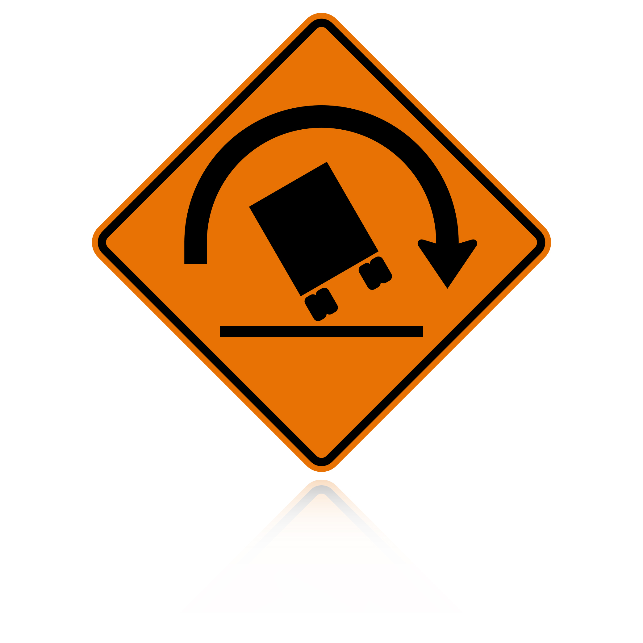 MUTCD W1-13R Truck Rollover Warning Sign