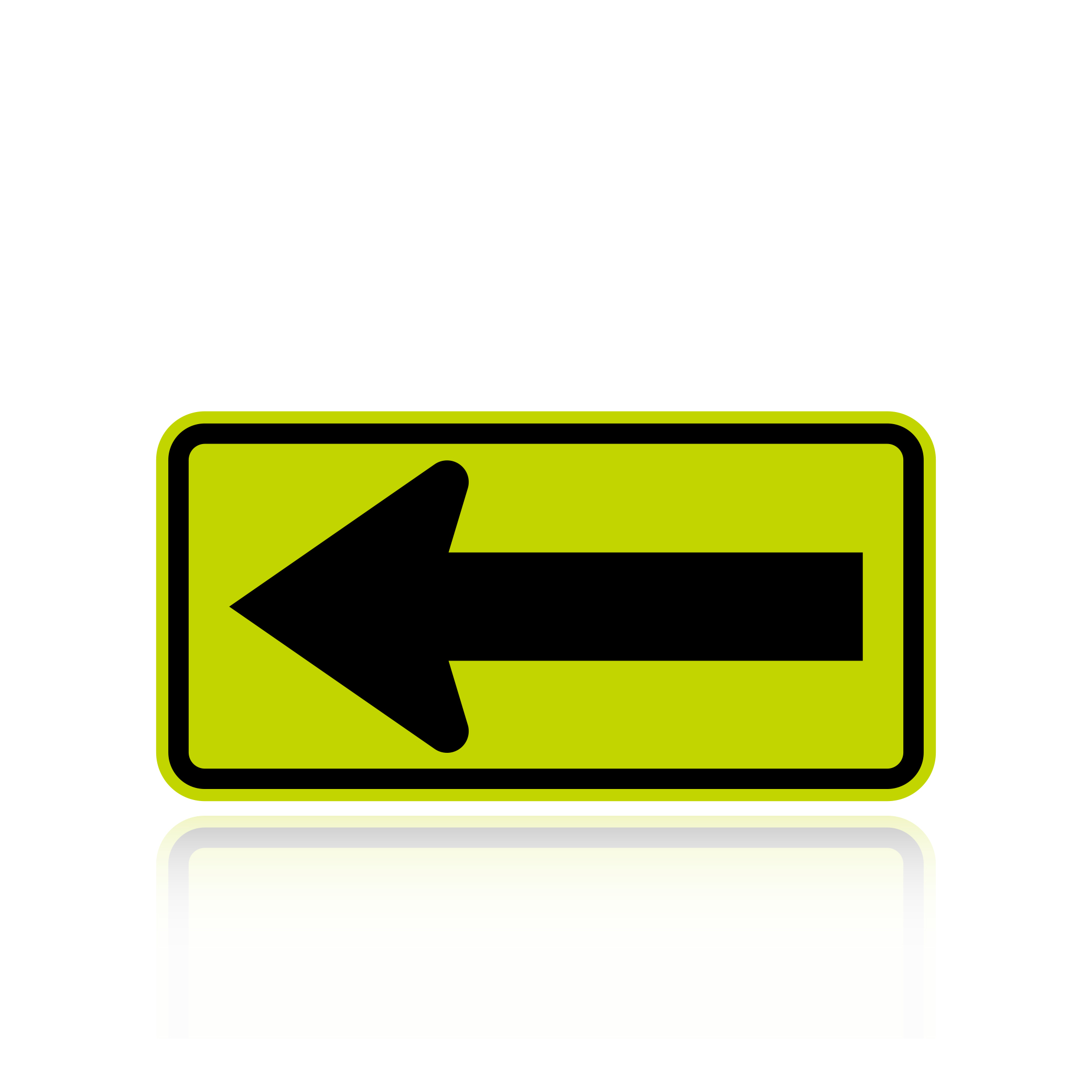 MUTCD W1-6L One Direction Left Arrow Sign