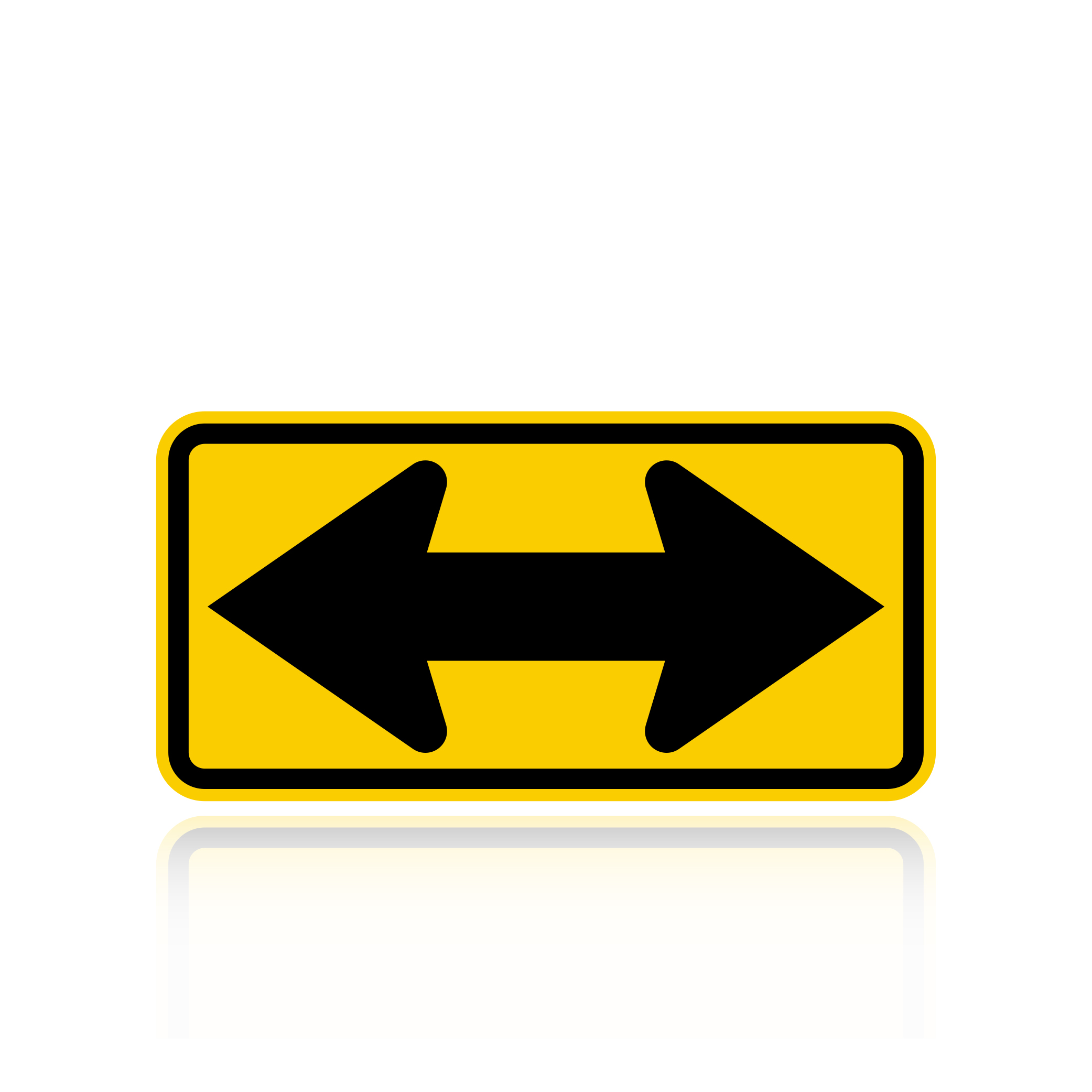 MUTCD W1-7 Two Direction Large Arrow Traffic Sign