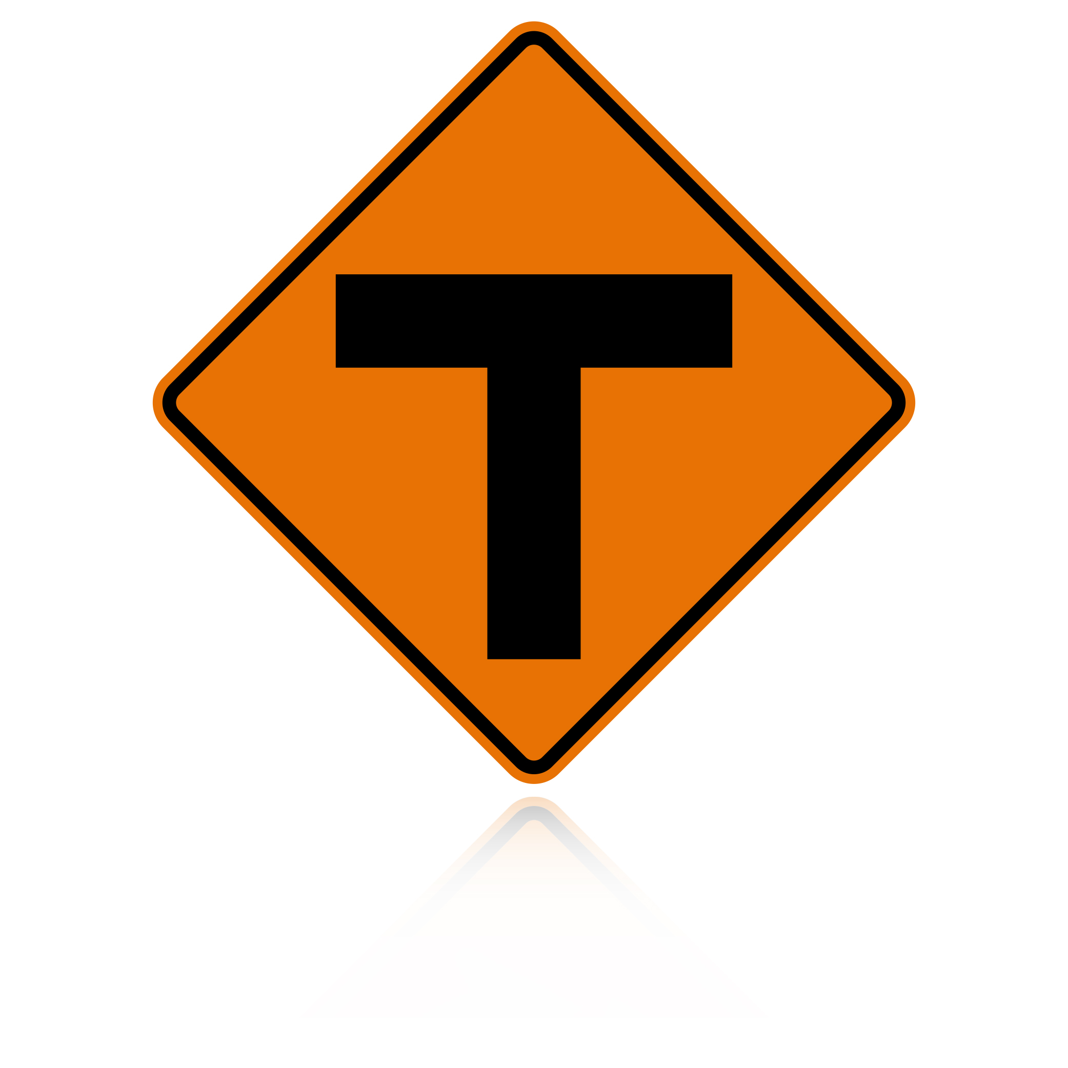 T Intersection Sign MUTCD W2-4