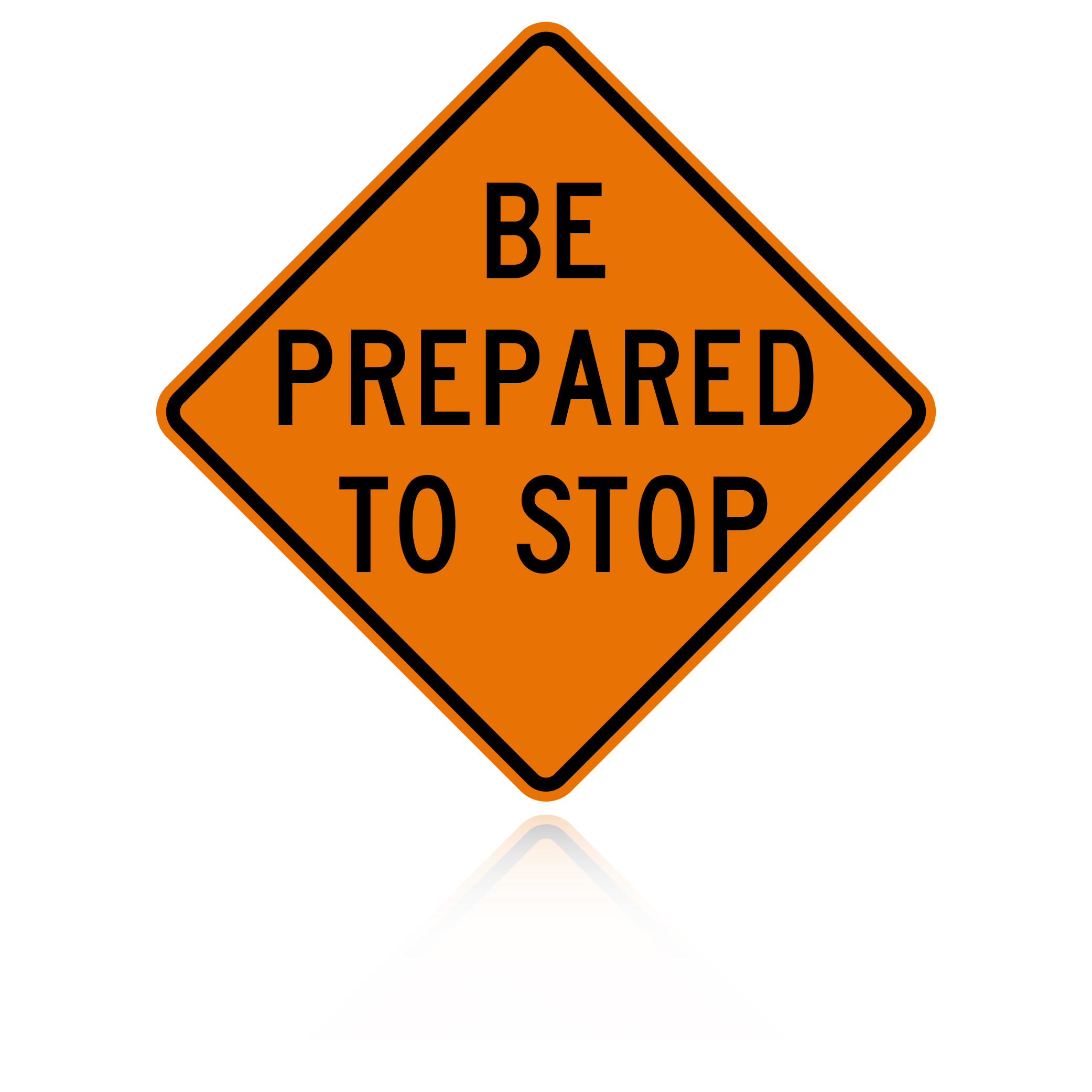 MUTCD W3-4 Prepare to Stop Traffic Control Sign