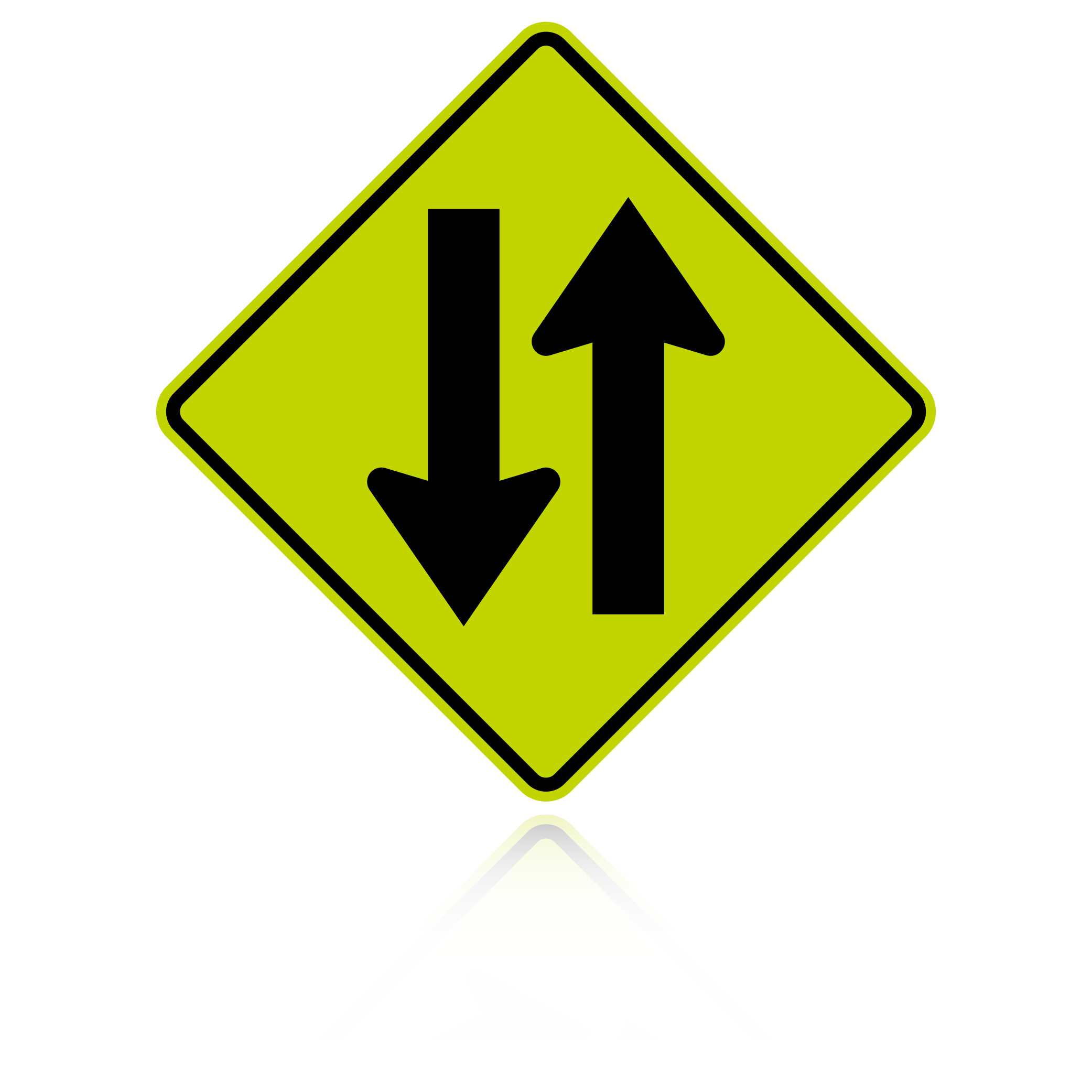 Two Way Traffic Sign W6-3 - MUTCD Reflective Road Sign