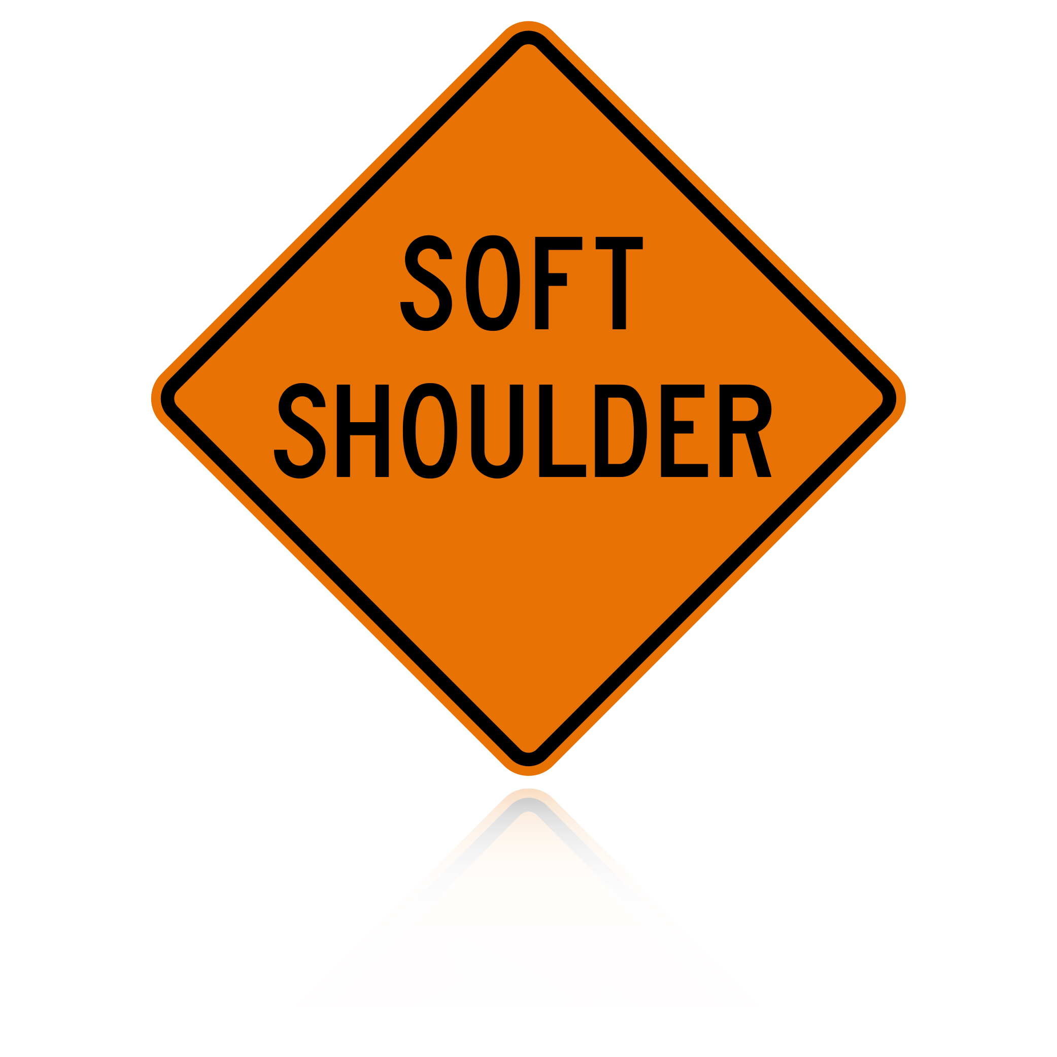 Soft Shoulder Sign MUTCD W8-4