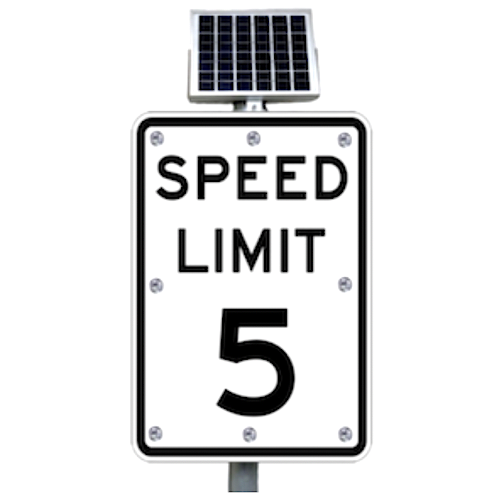 5mph Flashing Speed Limit Sign